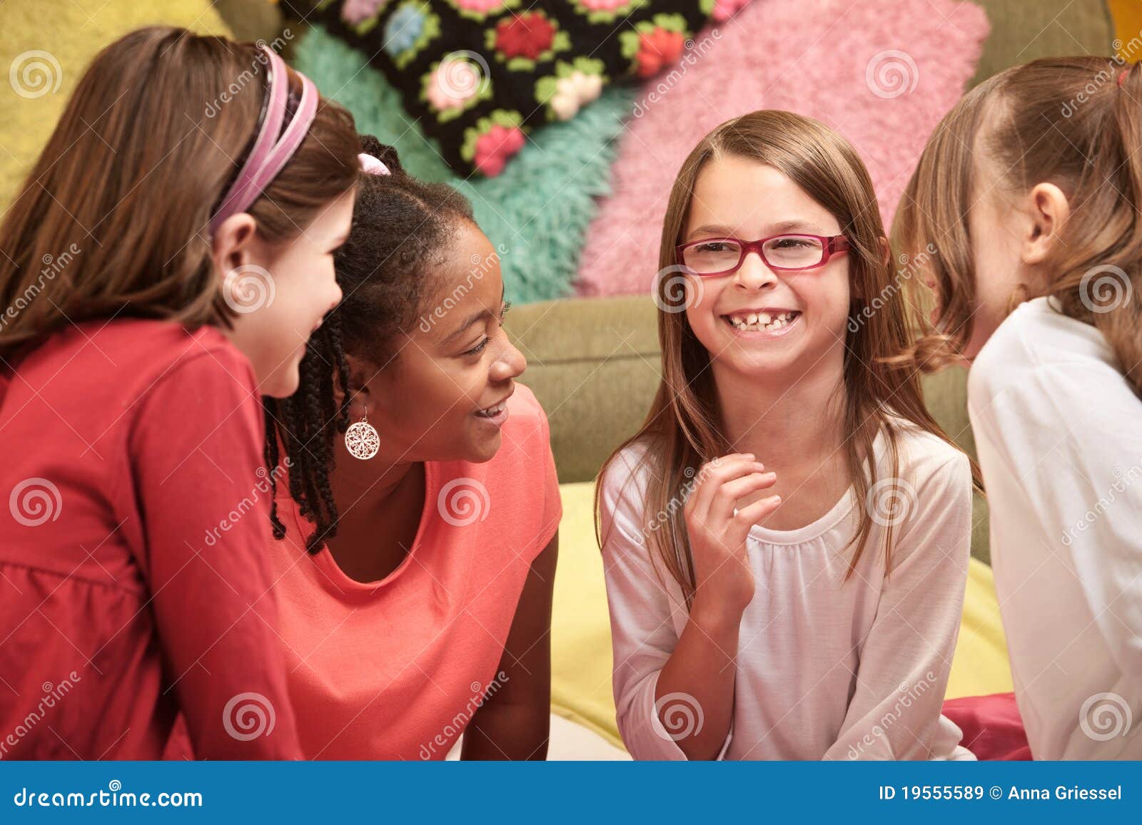 Kids Laughing stock image. Image of caucasian, pink, group - 19555589