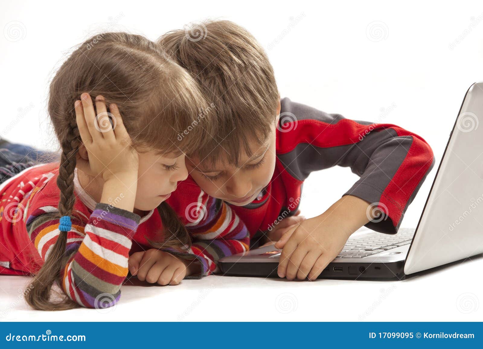 Kids laying with notebook stock image. Image of hand - 17099095