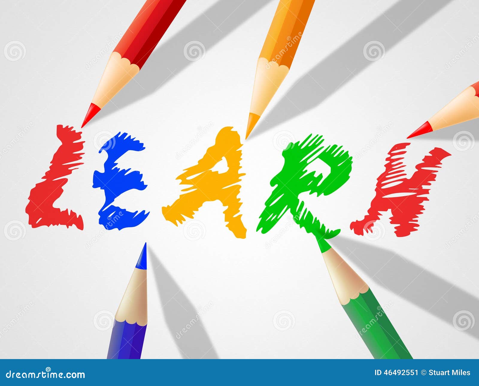 Kids Learn Represents Youth Drawing and Youngster Stock Illustration ...