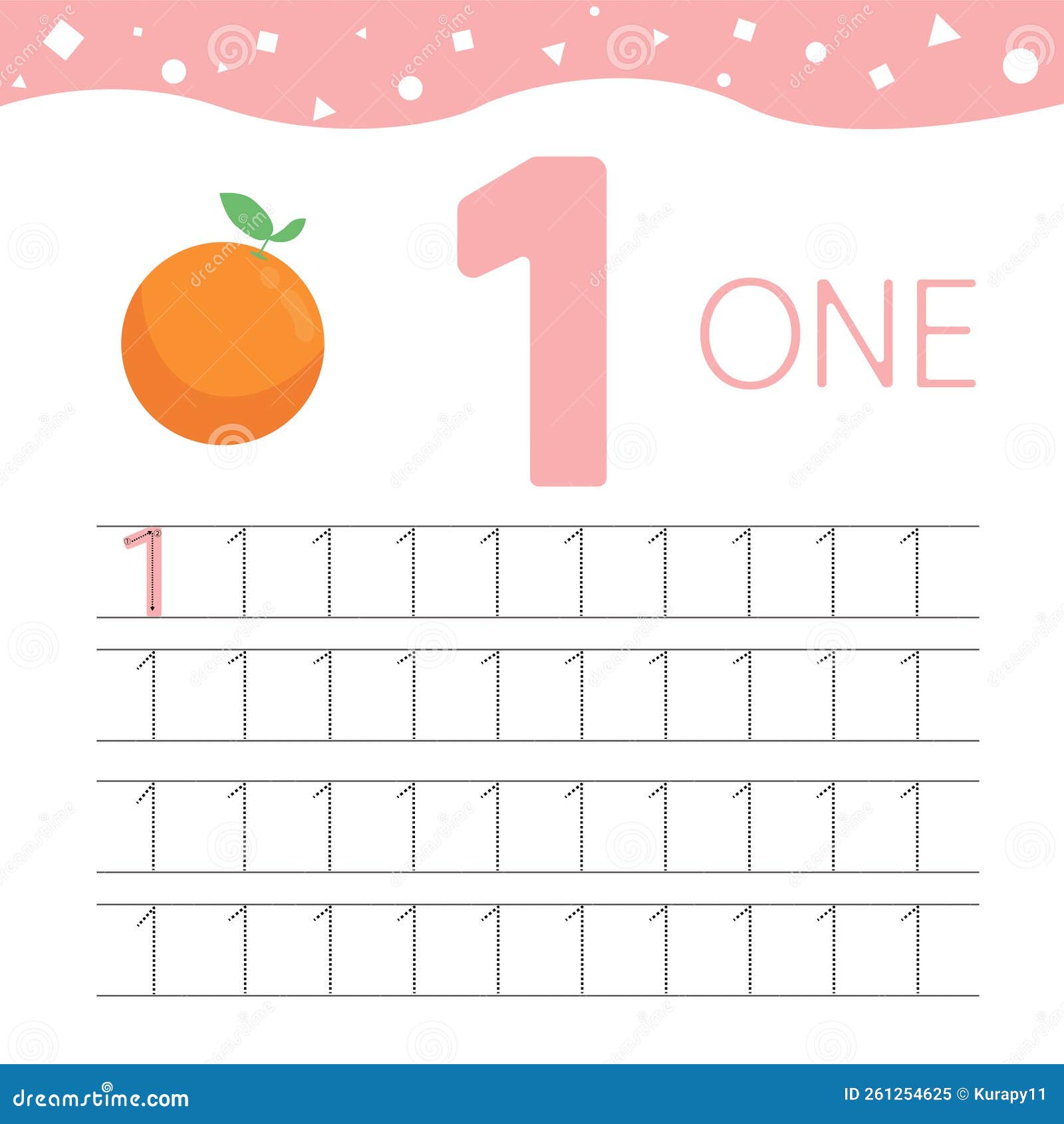 Kids Learning Material. Card for Learning Numbers Stock Illustration ...