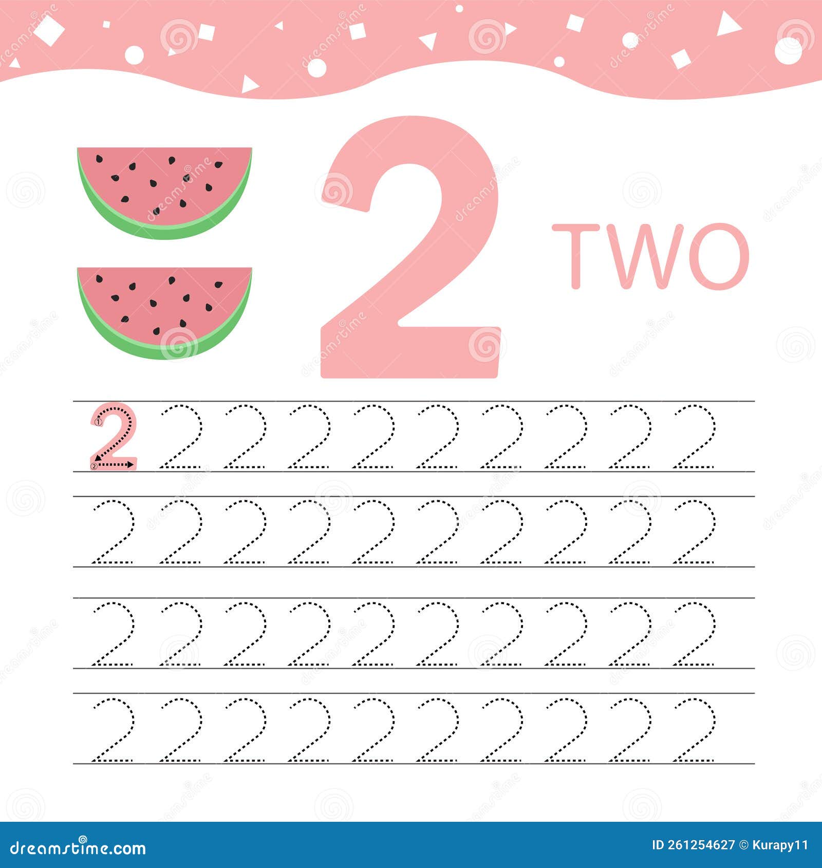 Kids Learning Material. Card for Learning Numbers Stock Illustration ...