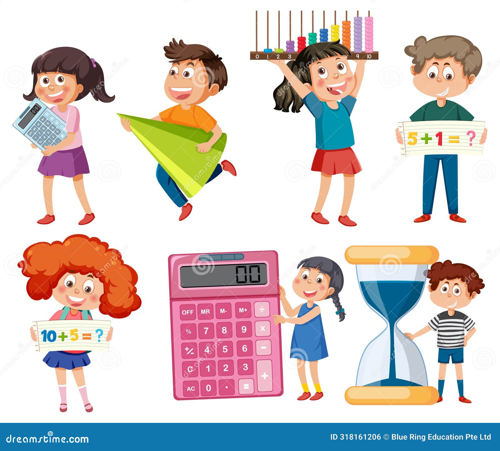 Kids learning math stock vector. Illustration of schoolwork - 318161206