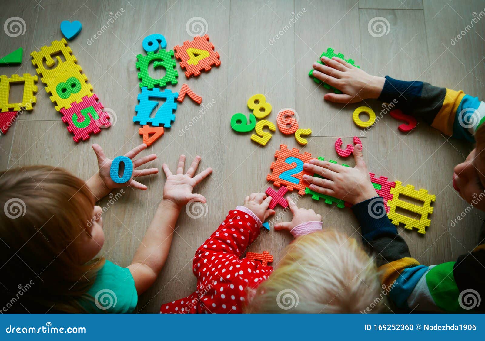 Kids Learning Numbers, Counting by Fingers, Math Stock Photo - Image of ...
