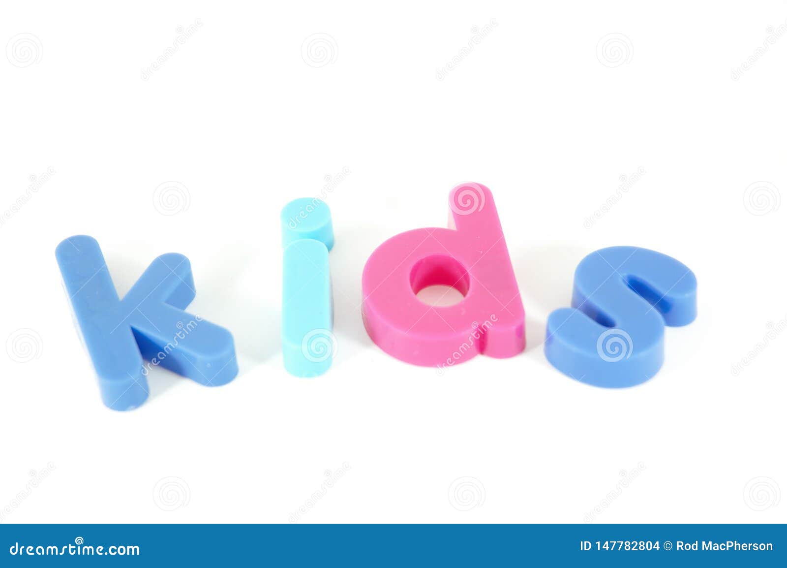 Kids - Lettering Isolated on White Stock Photo - Image of isolated ...