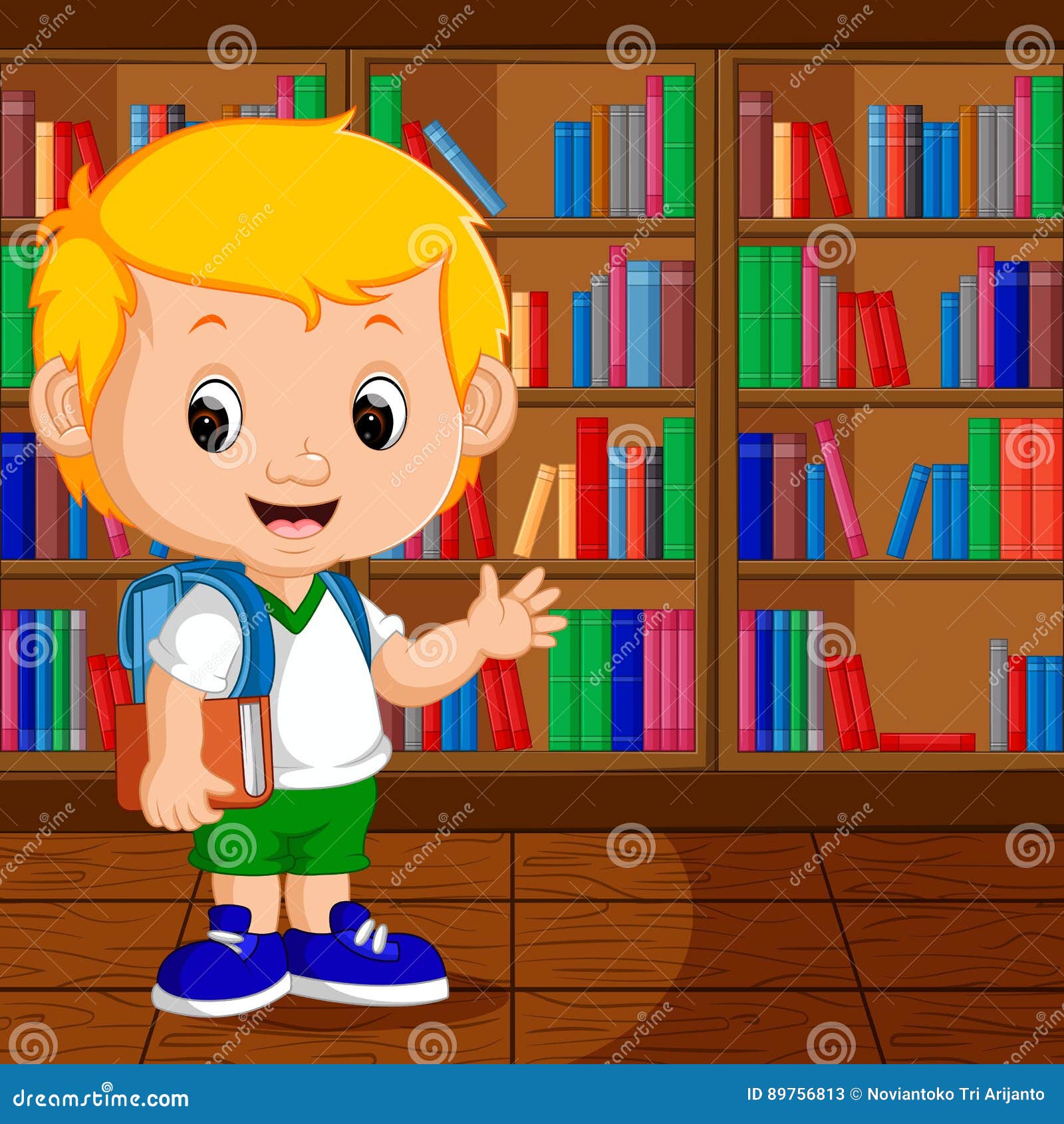 Library Cartoon Kids