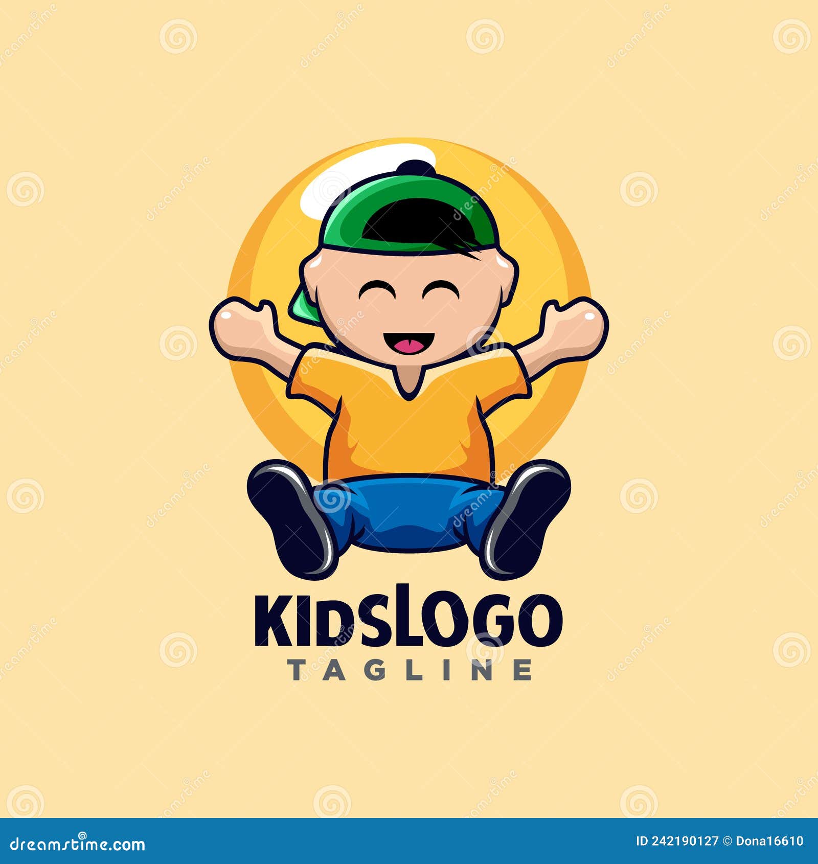 Kids logo stock vector. Illustration of celebration - 242190127