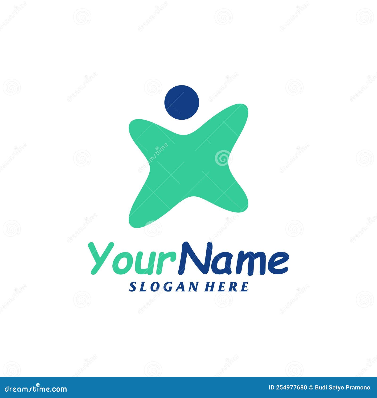 Kids Logo Design Template. Child Logo Concept Vector Stock Illustration ...