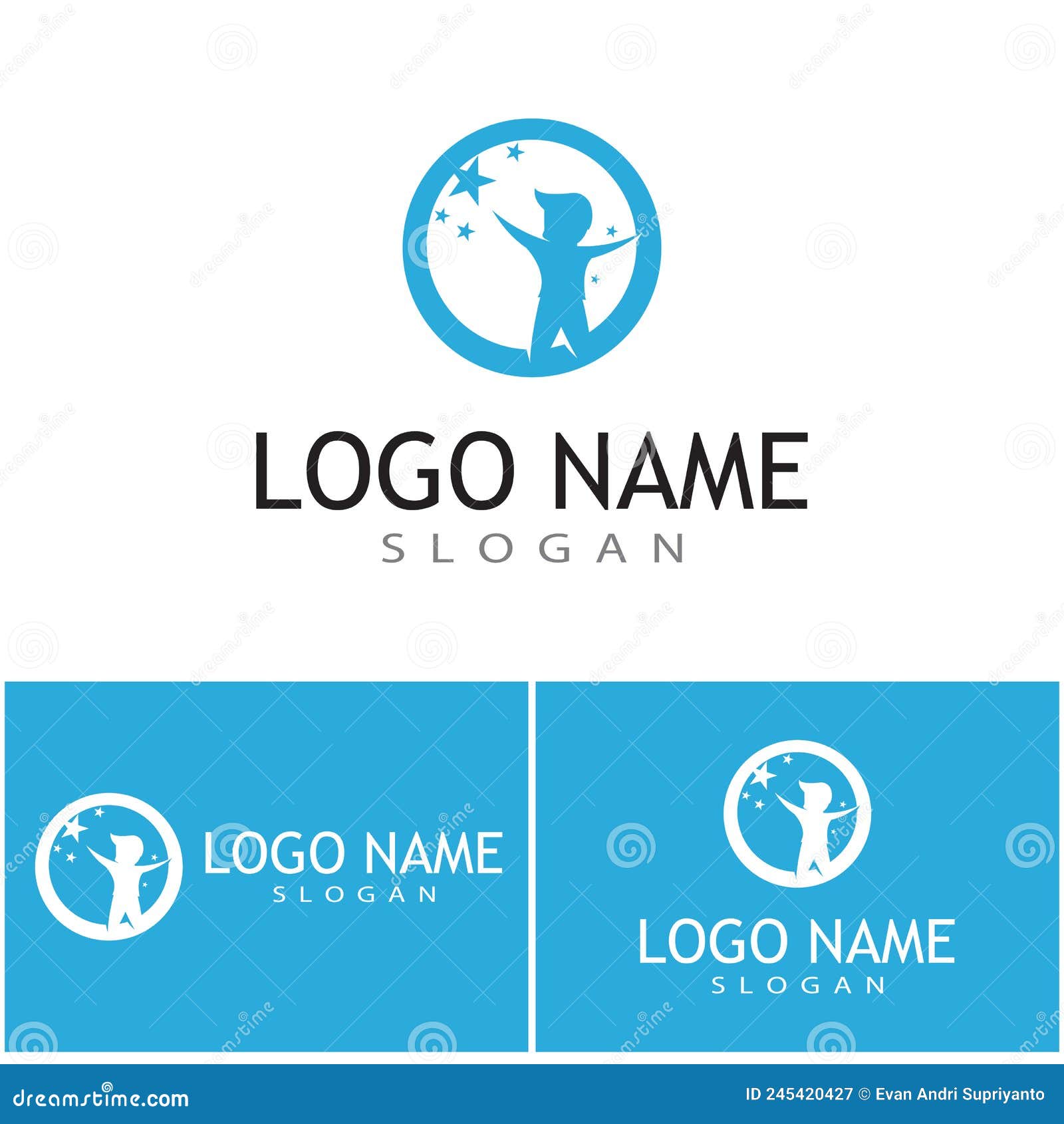 Kids Logo Template Vector Symbol Nature Stock Vector - Illustration of ...