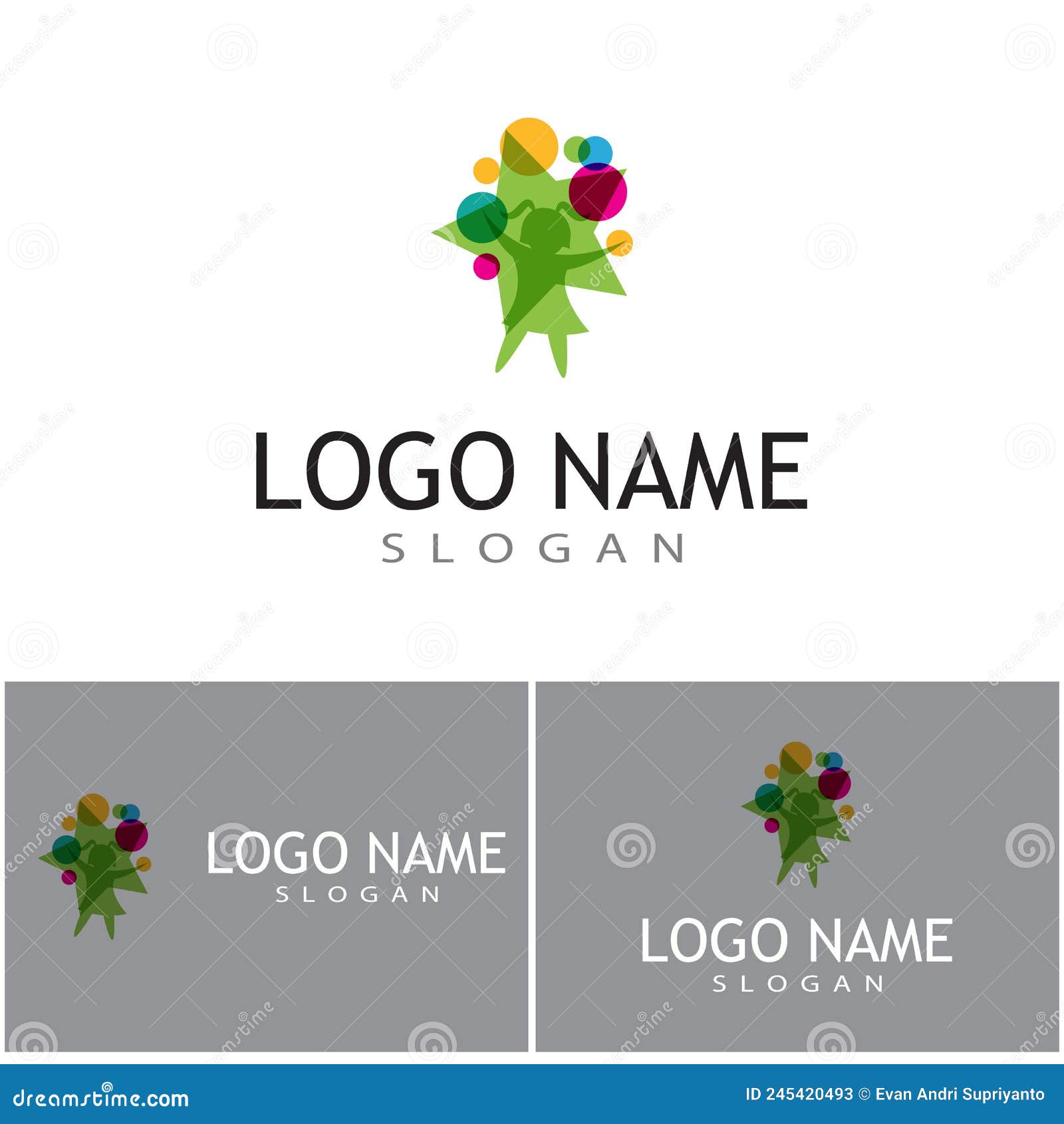 Kids Logo Template Vector Symbol Nature Stock Vector - Illustration of ...