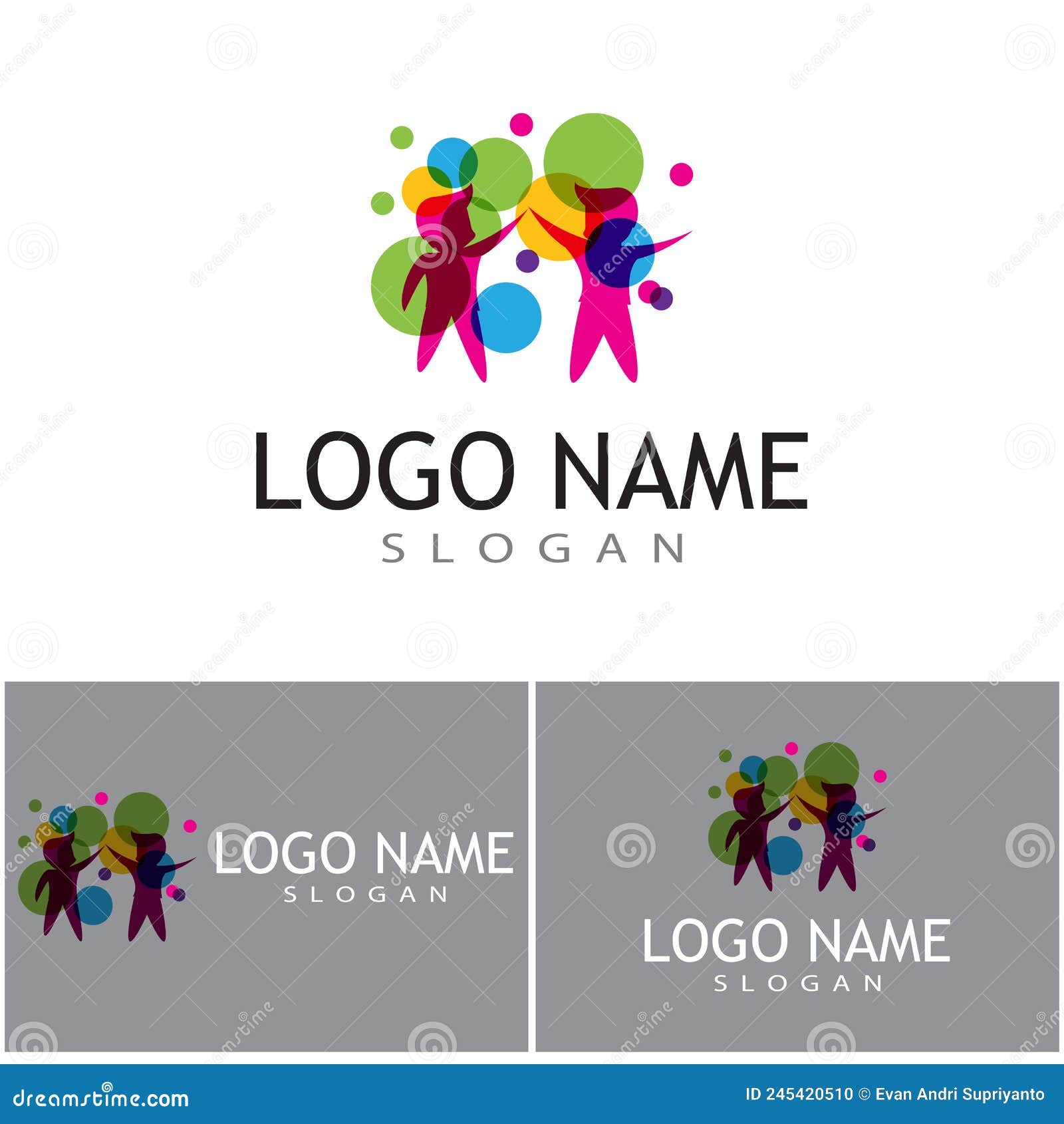 Kids Logo Template Vector Symbol Nature Stock Vector - Illustration of ...