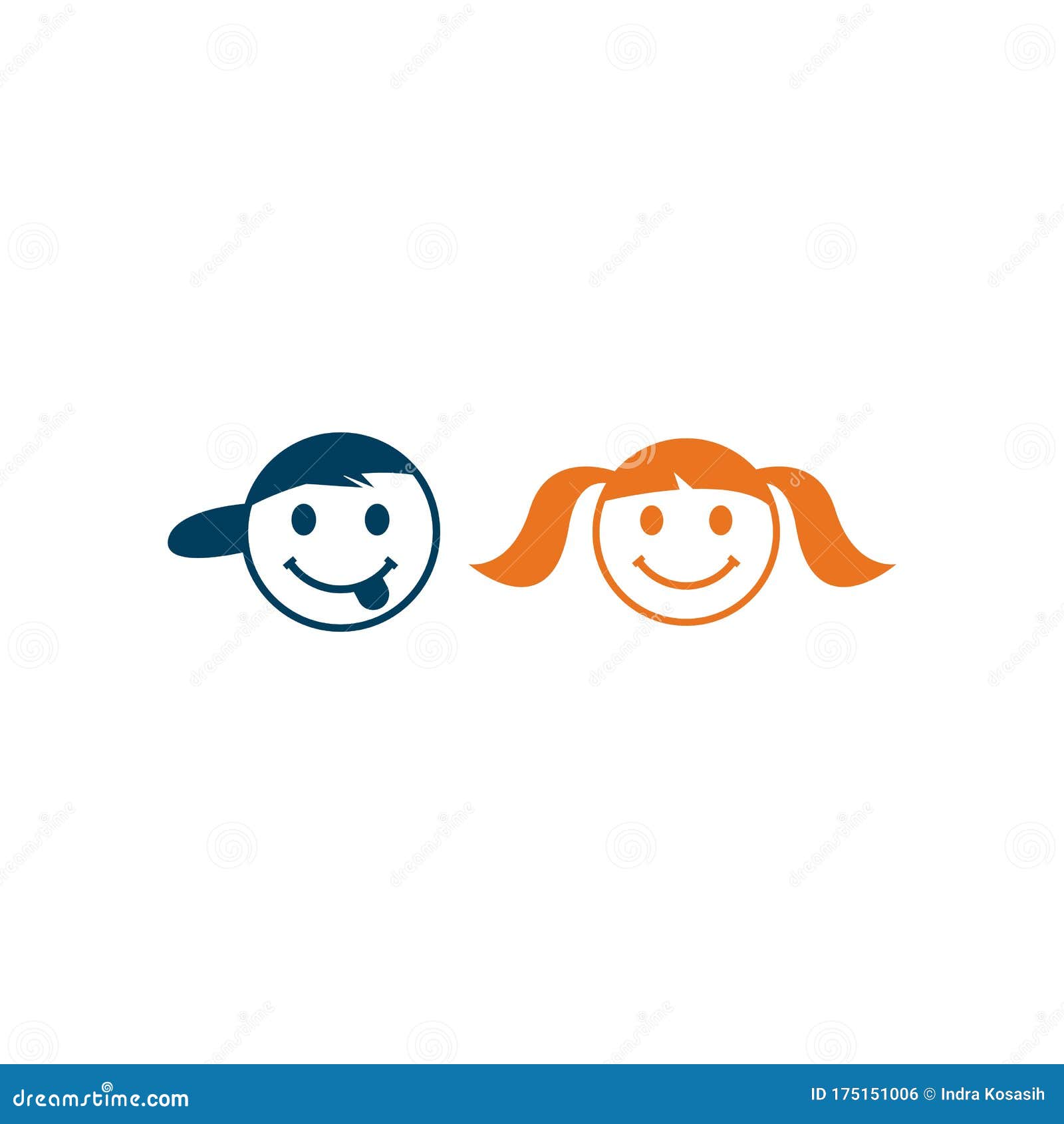 Kids Logo Vector Icon Design Stock Vector - Illustration of concept ...