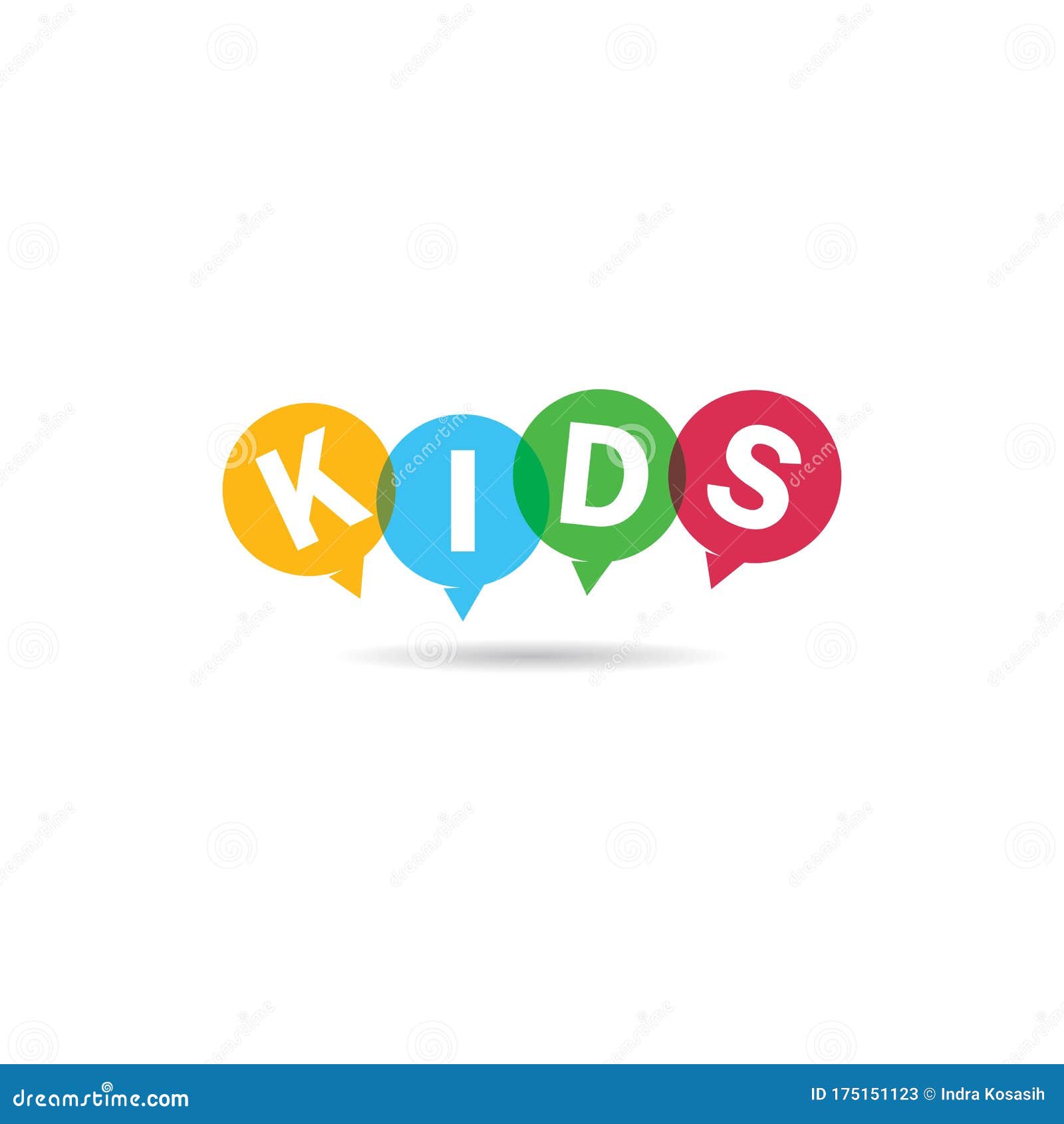 Kids Logo Vector Icon Design Stock Vector - Illustration of colorful ...