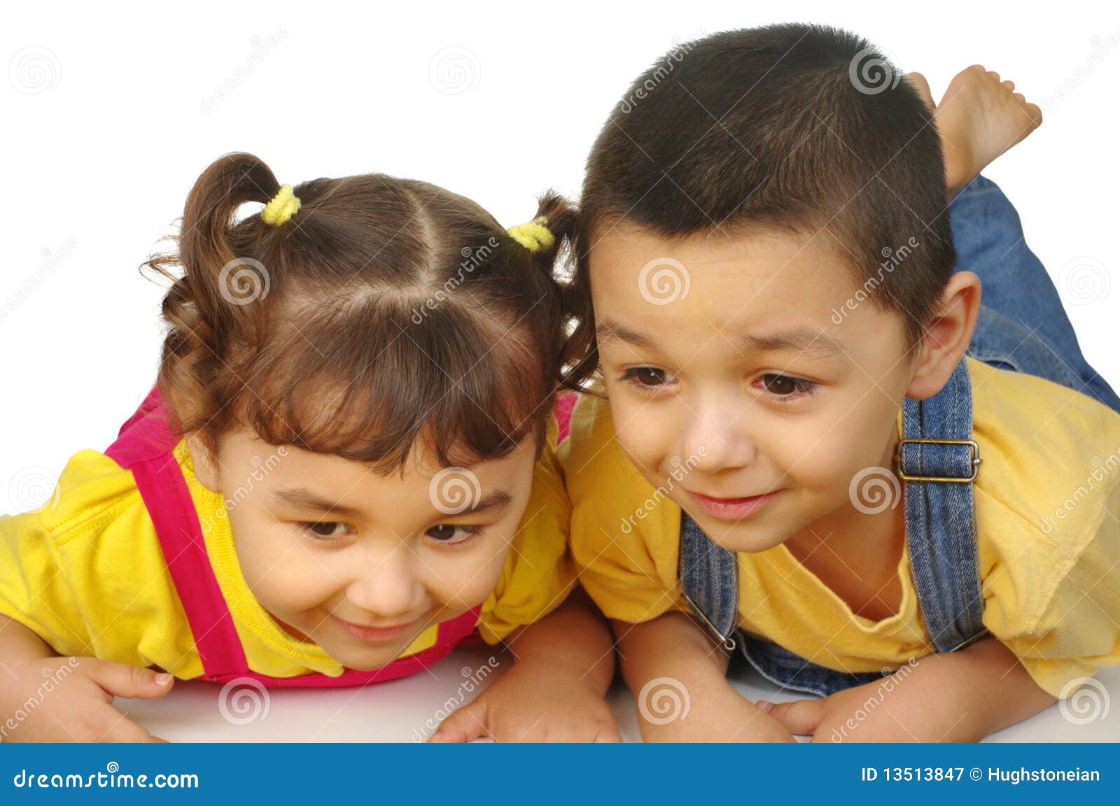 Kids looking down stock image. Image of amazement, discovery - 13513847