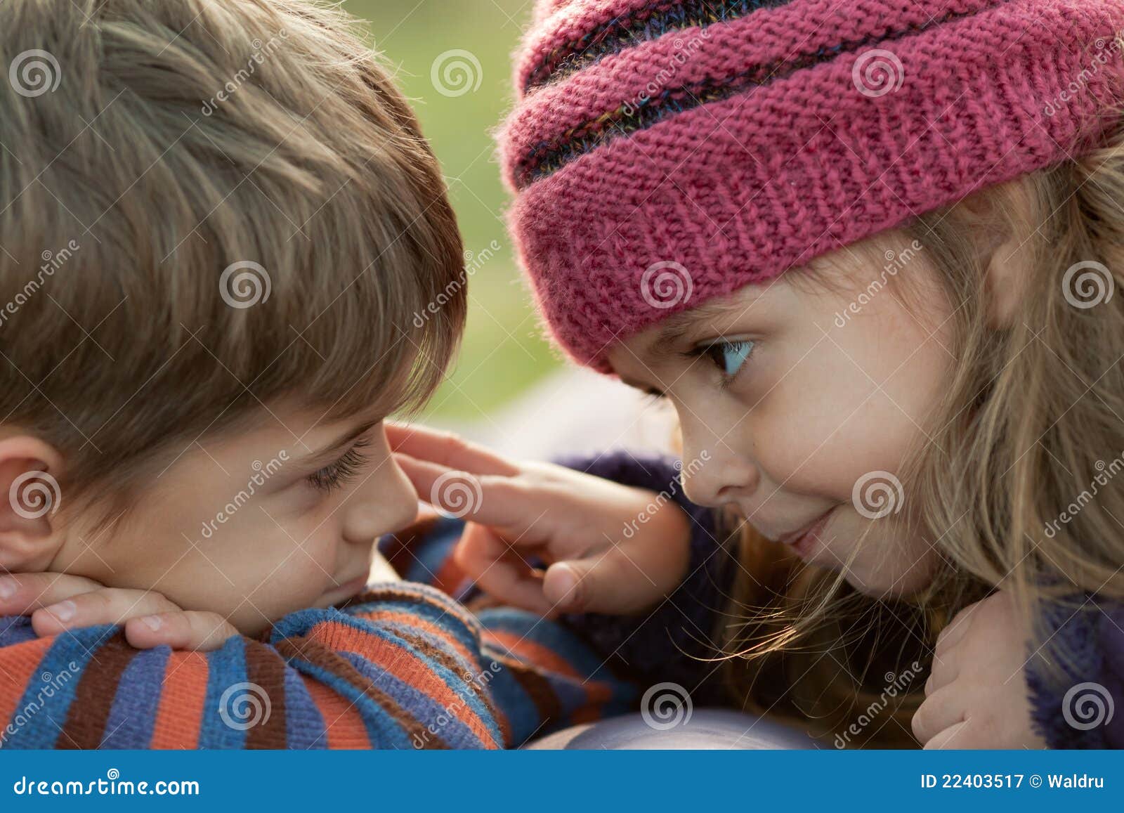 Kids looking at each other stock image. Image of cheerful - 22403517