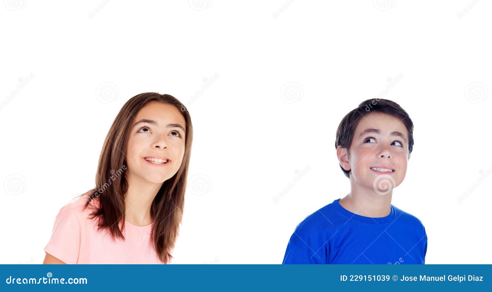 Kids looking up stock image. Image of person, pretty - 229151039