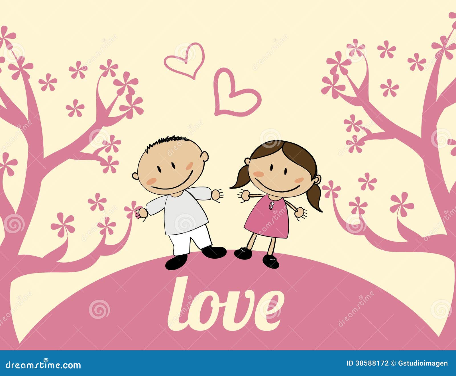 Kids love stock vector. Illustration of cute, drawing - 38588172