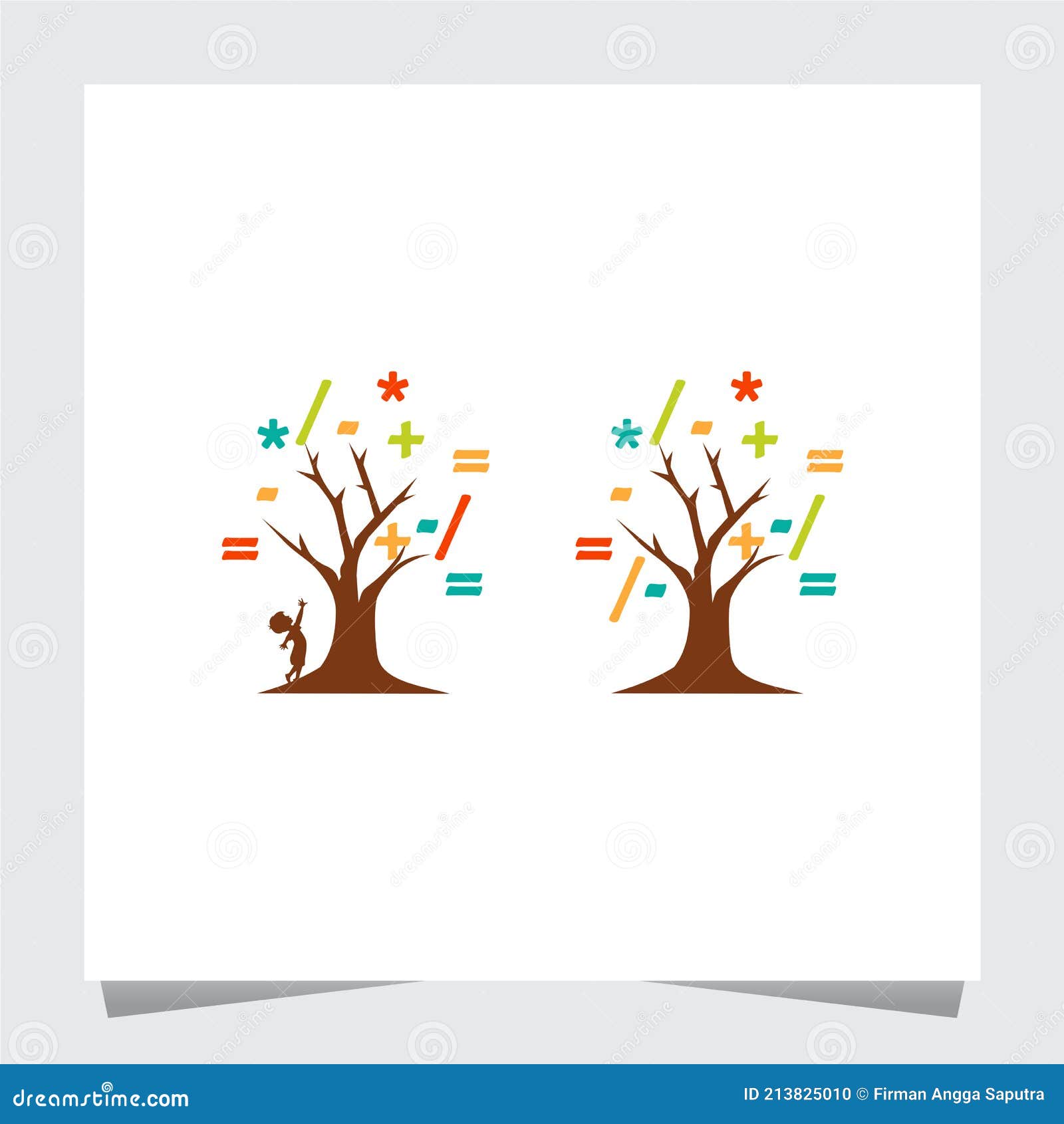 Kids Love Math Logo Inspirations Template Stock Vector - Illustration ...