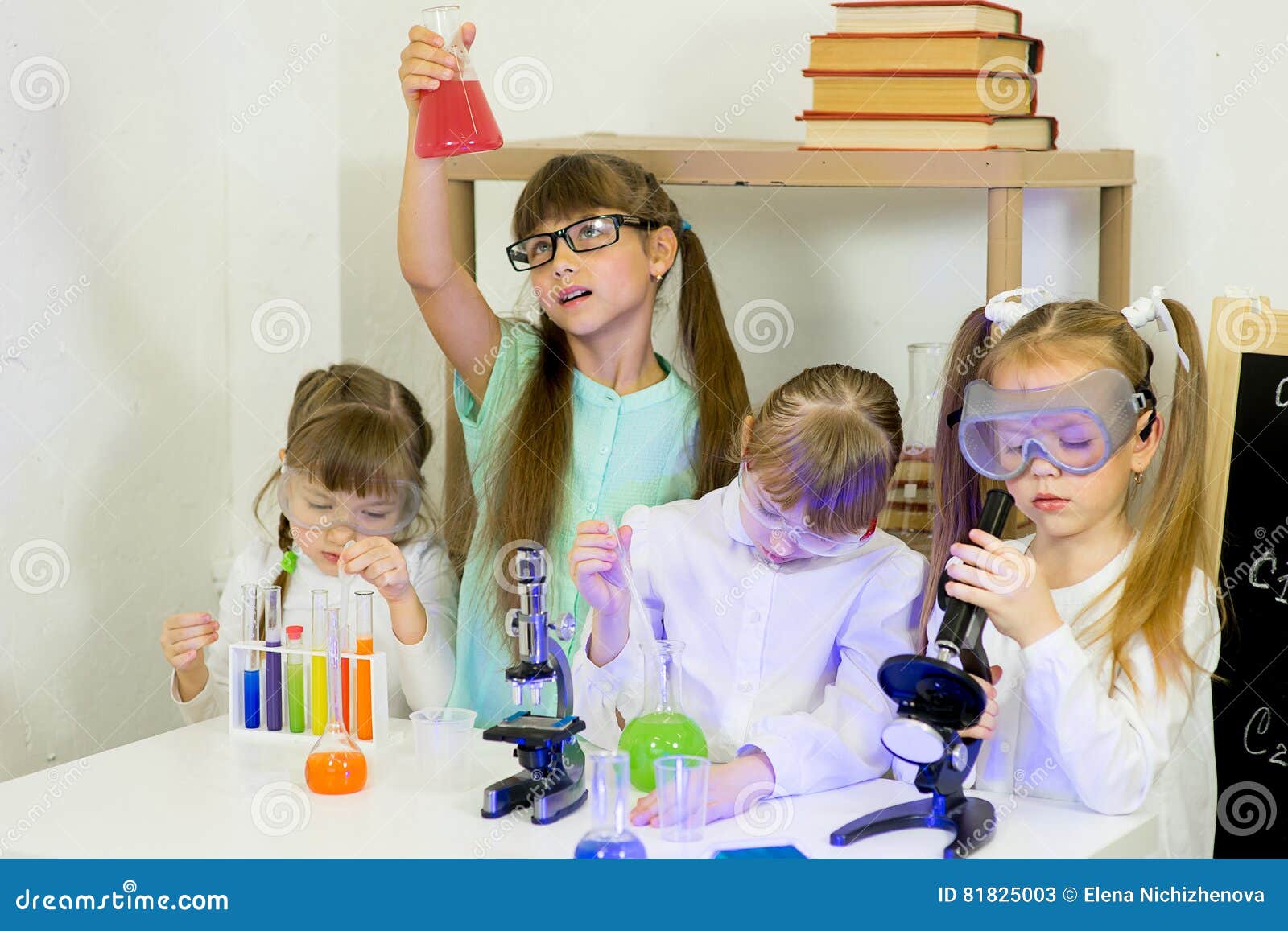 Kids Making Science Experiments Stock Image - Image of knowledge ...
