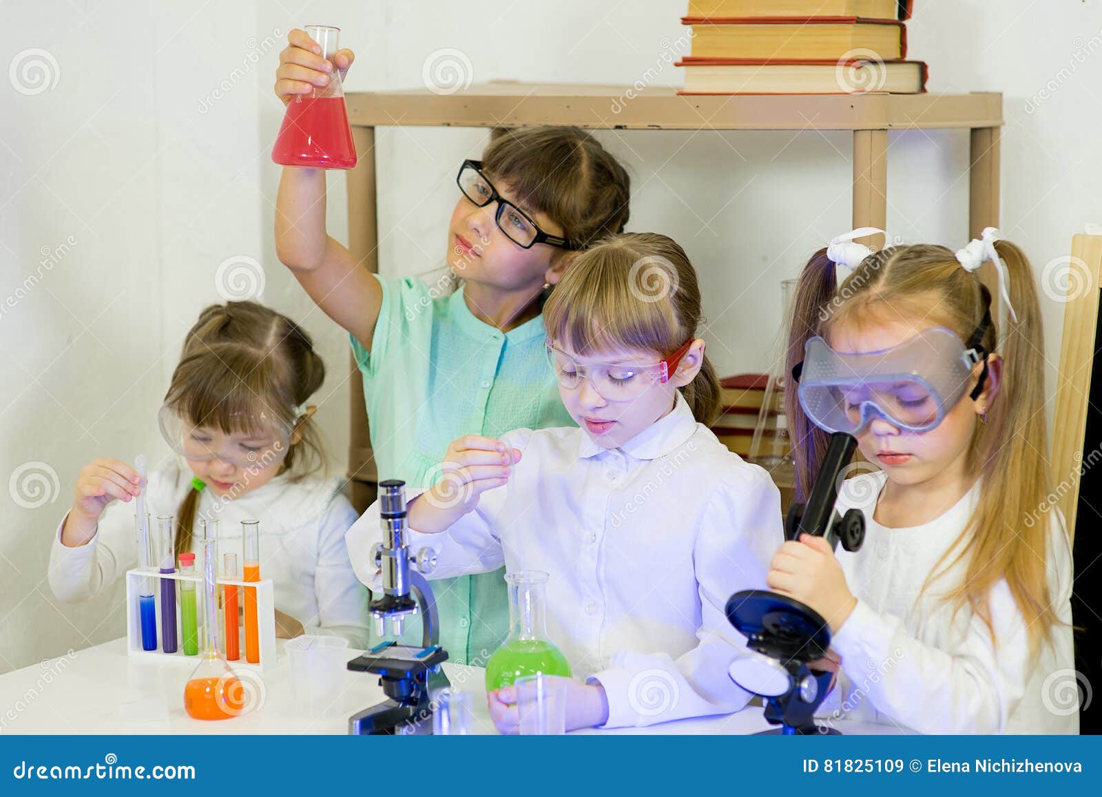 Kids Making Science Experiments Stock Image - Image of health ...