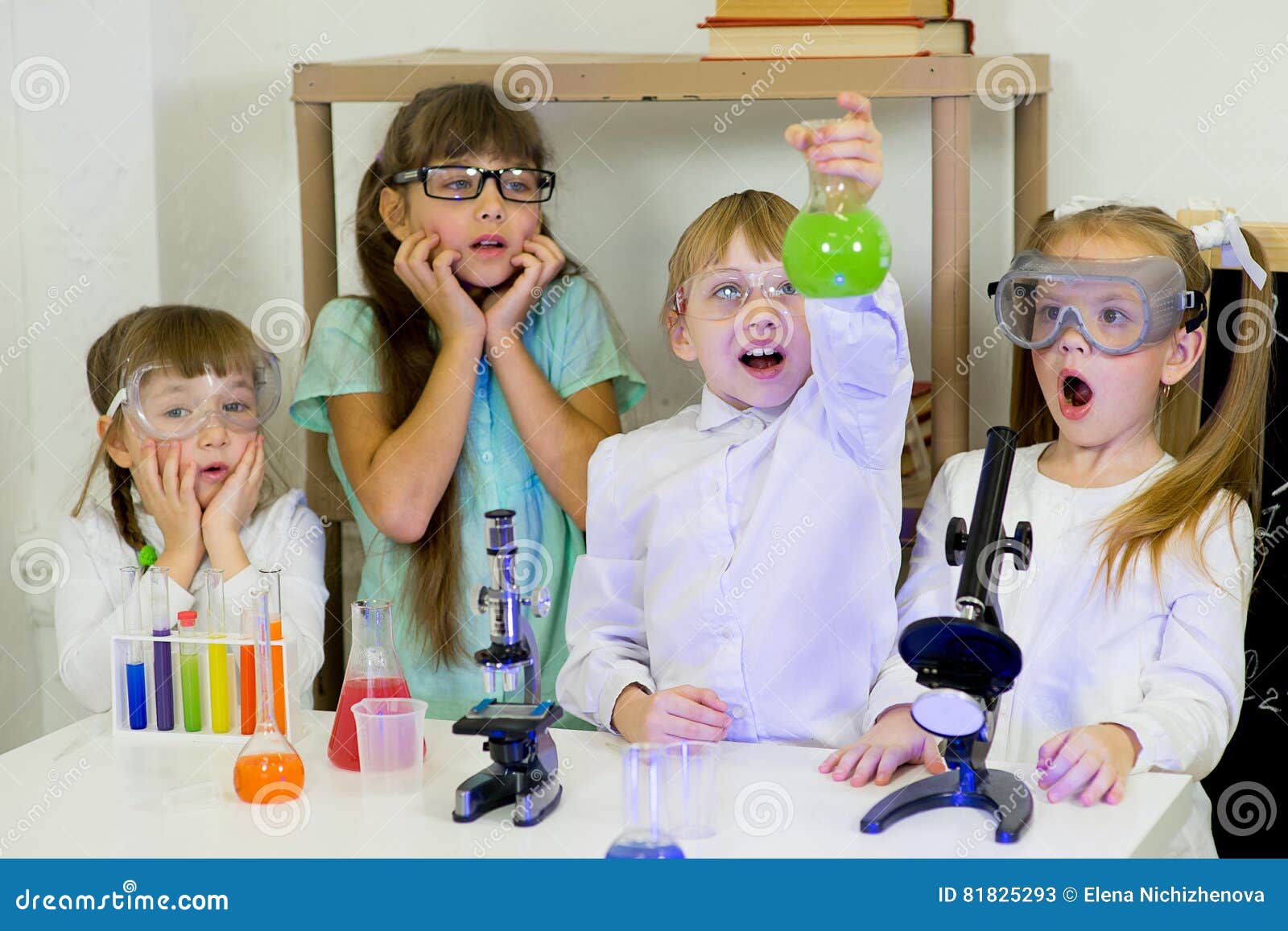 Kids Making Science Experiments Stock Image - Image of education ...