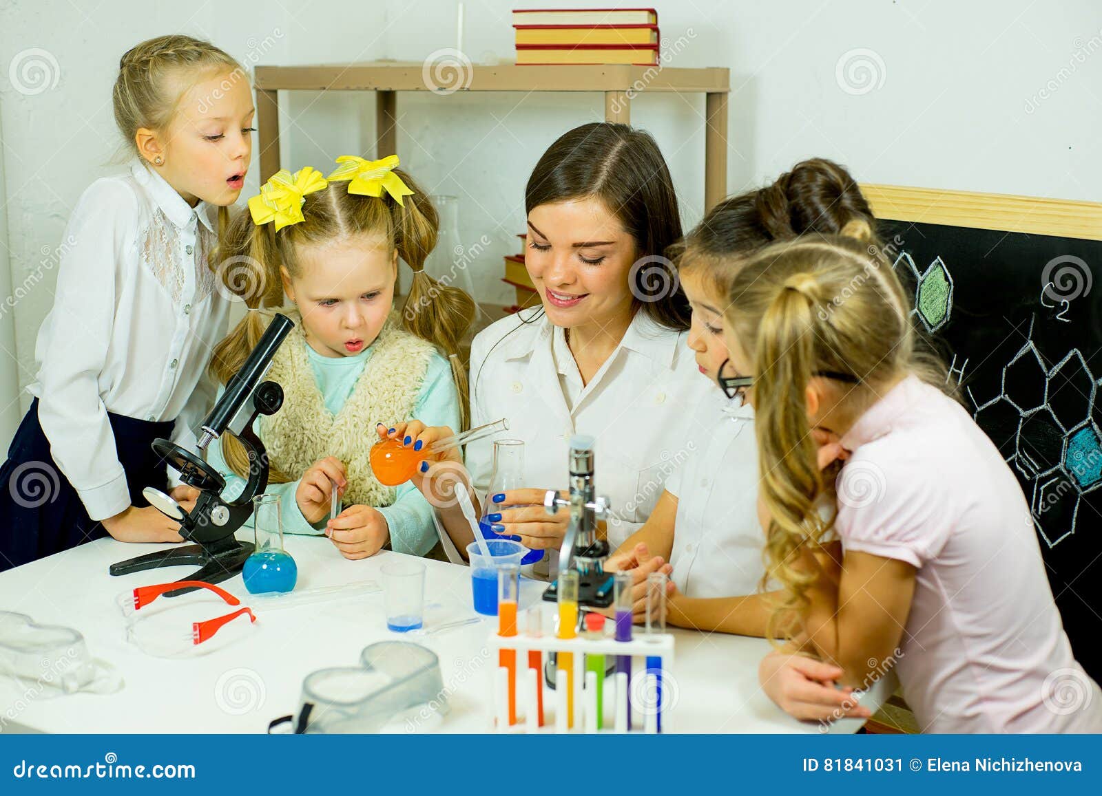 Kids Making Science Experiments Stock Image - Image of knowledge ...