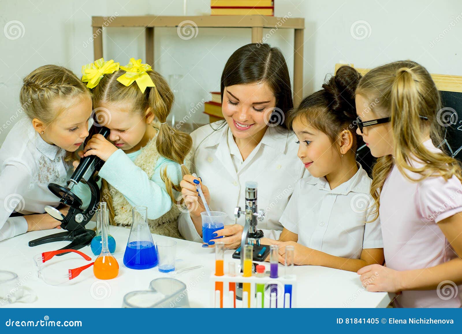 Kids Making Science Experiments Stock Image - Image of discovery, fire ...