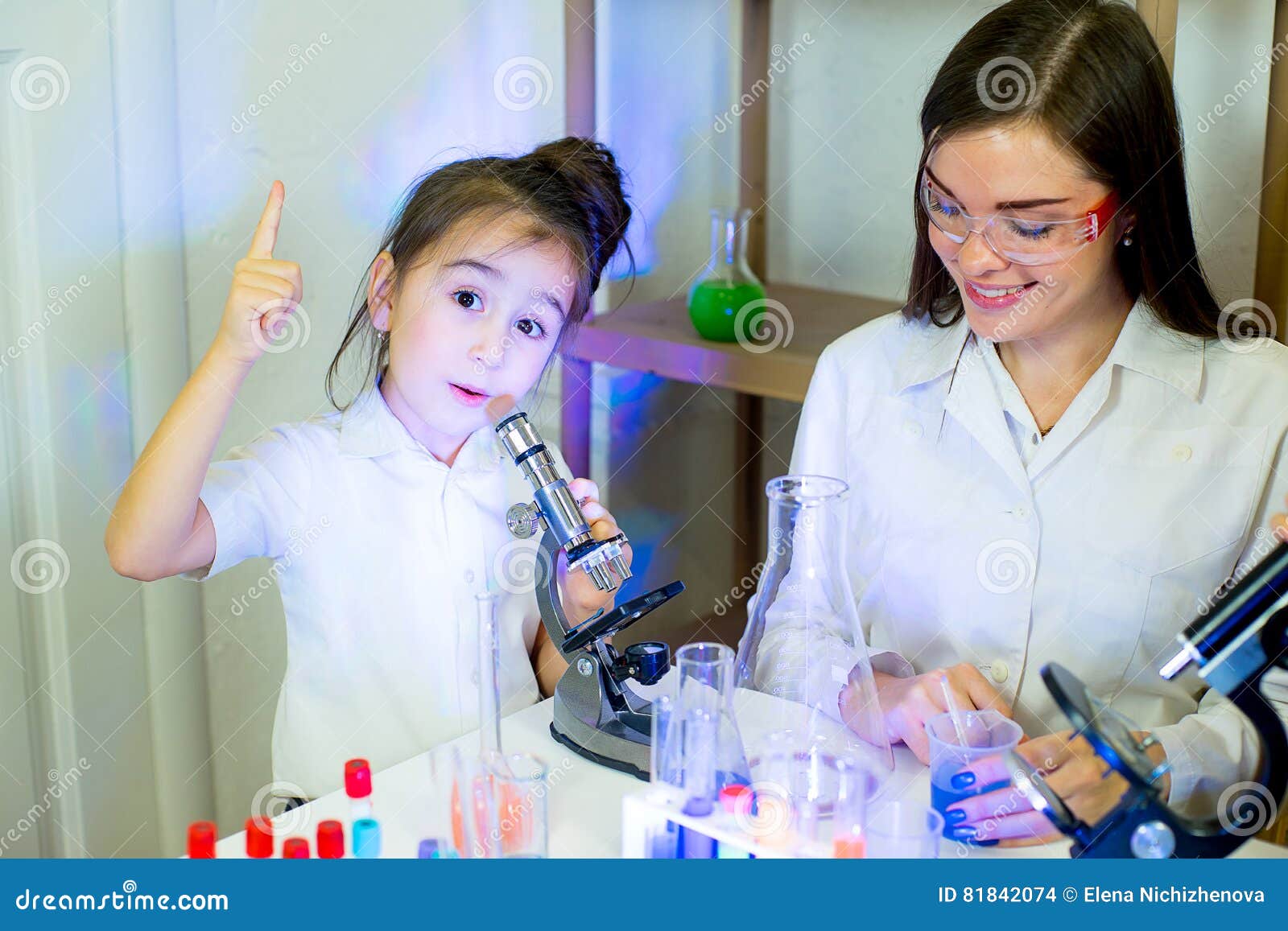 Kids Making Science Experiments Stock Photo - Image of laboratory ...