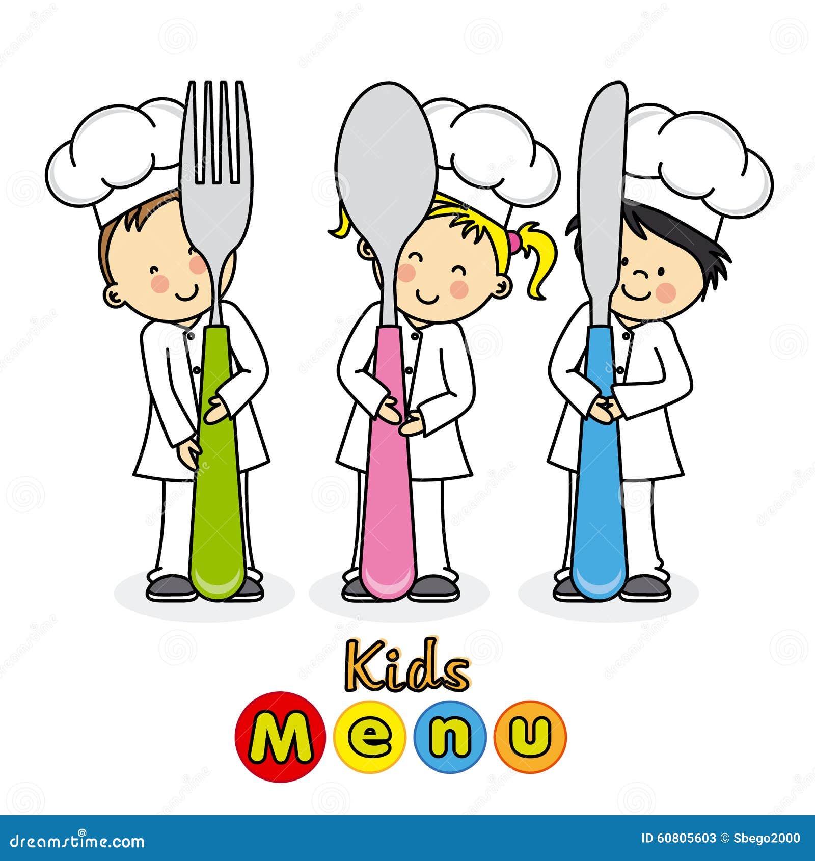 Kids menu stock vector. Illustration of decoration, dinner - 60805603