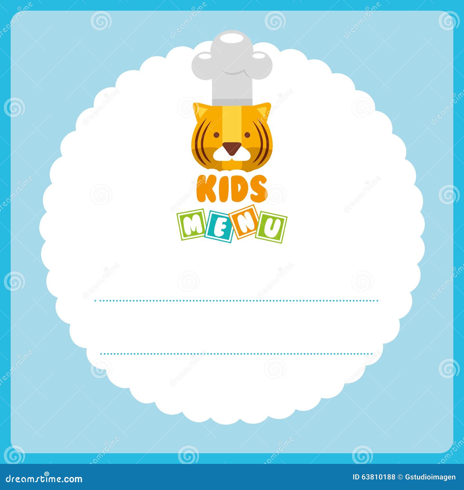 Kids menu design stock illustration. Illustration of text - 63810188
