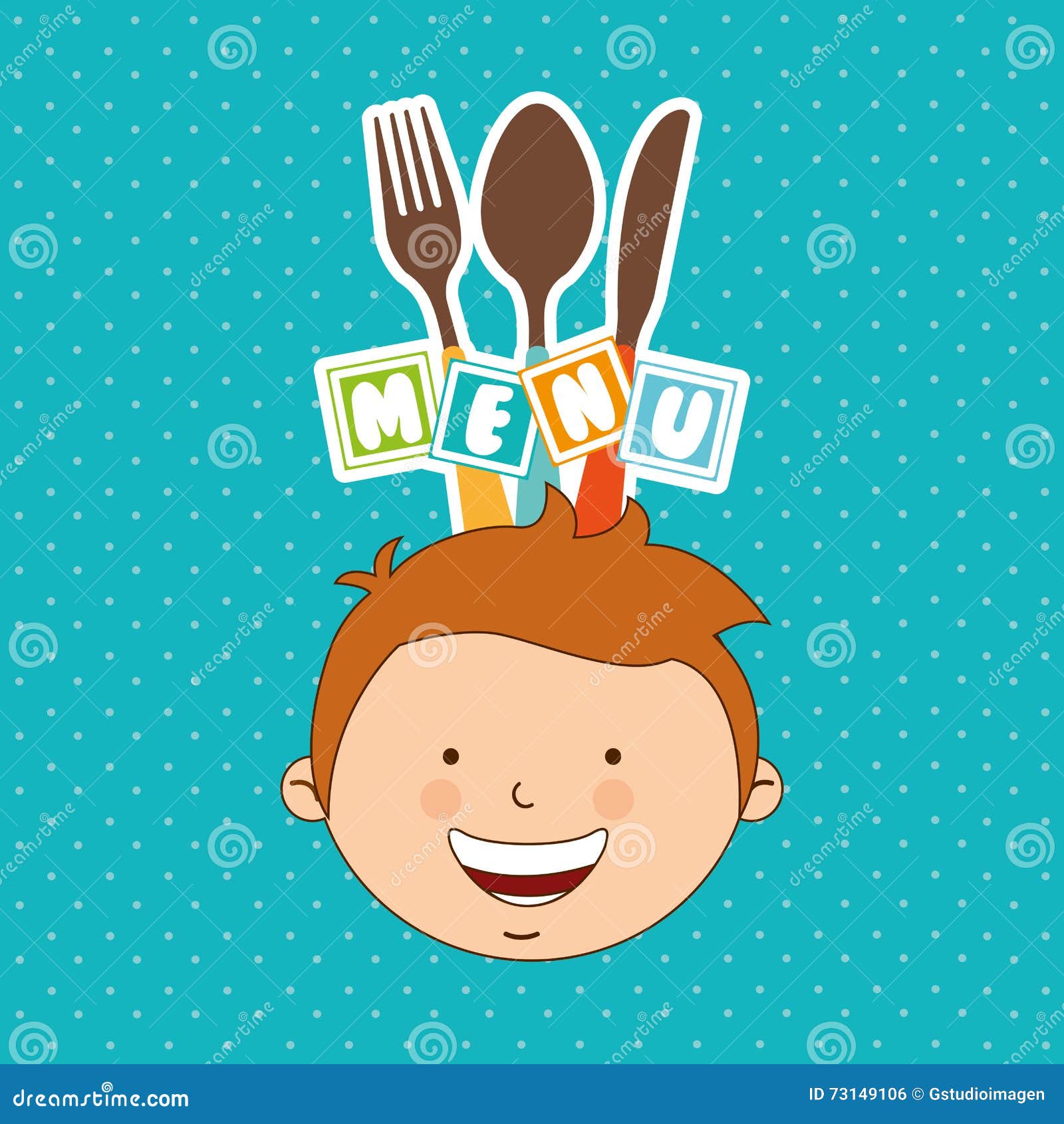 Kids menu design stock illustration. Illustration of cartoon - 73149106