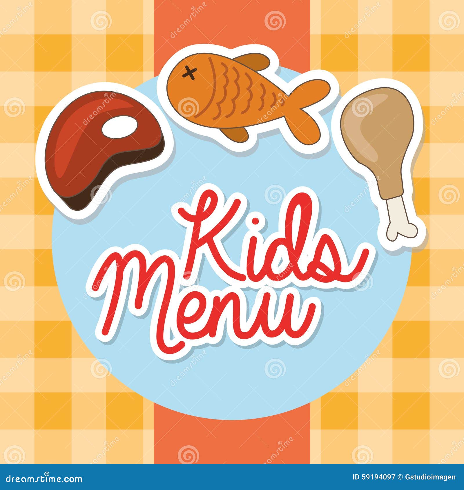 Kids menu stock vector. Illustration of graphic, child - 59194097