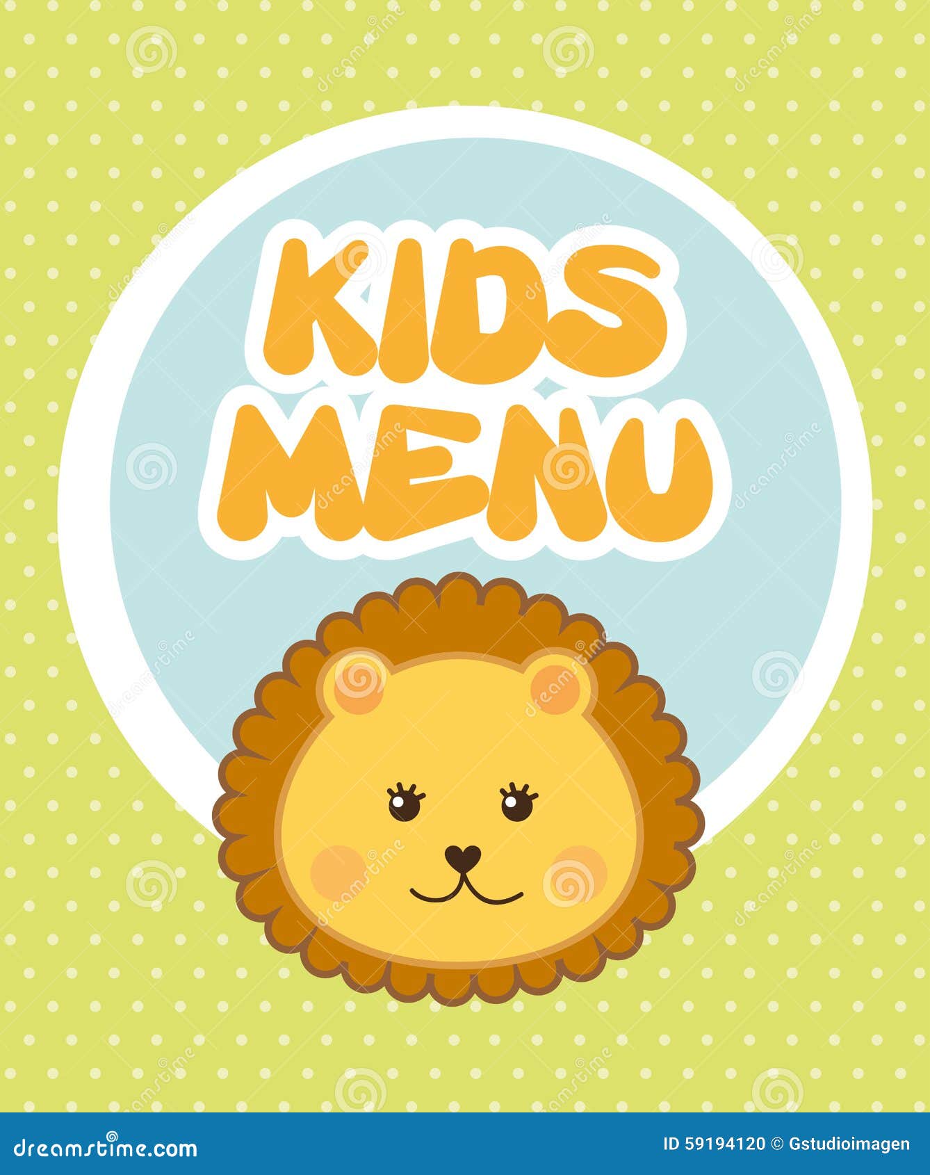Kids menu stock vector. Illustration of cook, dinner - 59194120