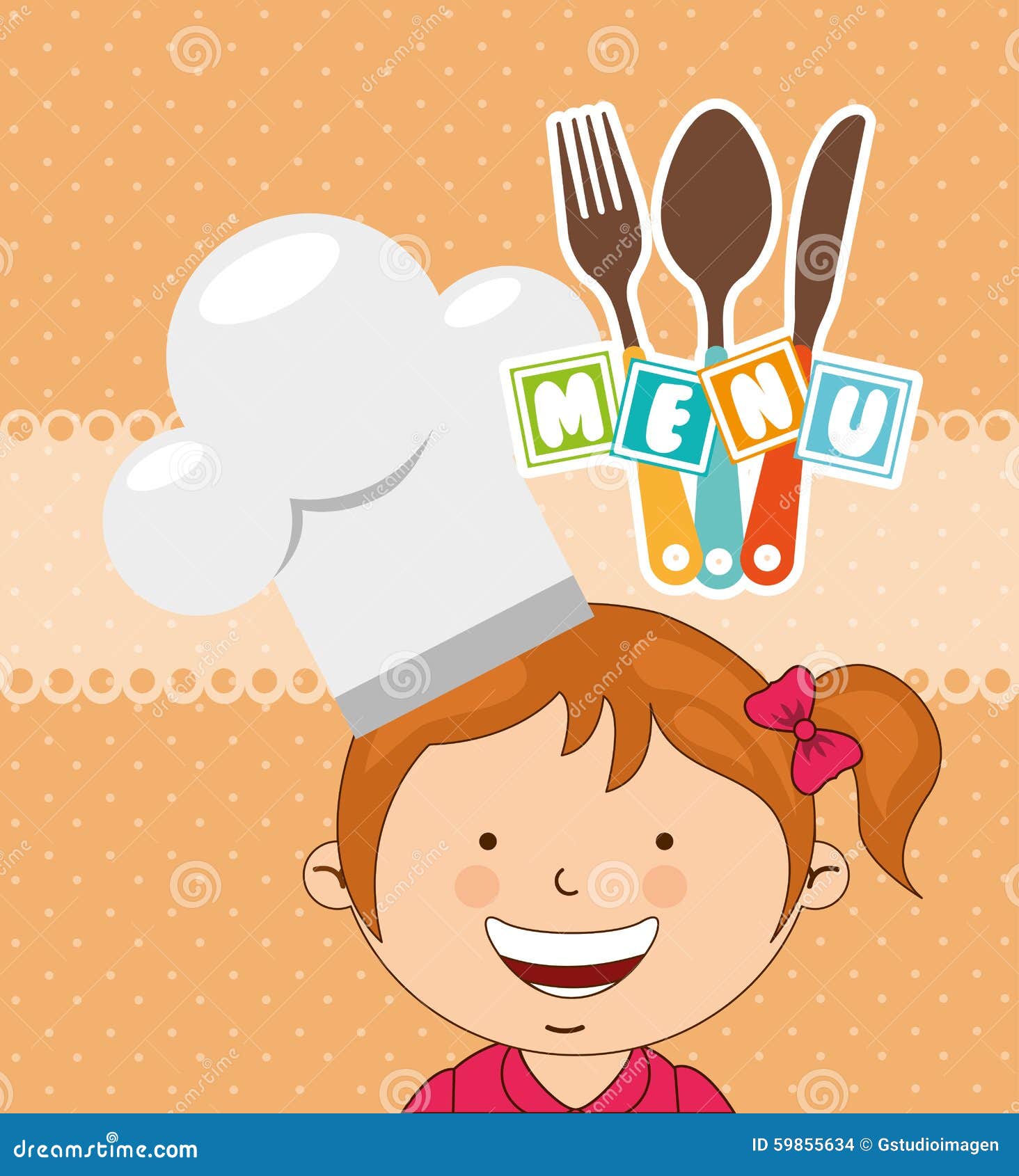 Kids menu stock vector. Illustration of template, fork - 59855634