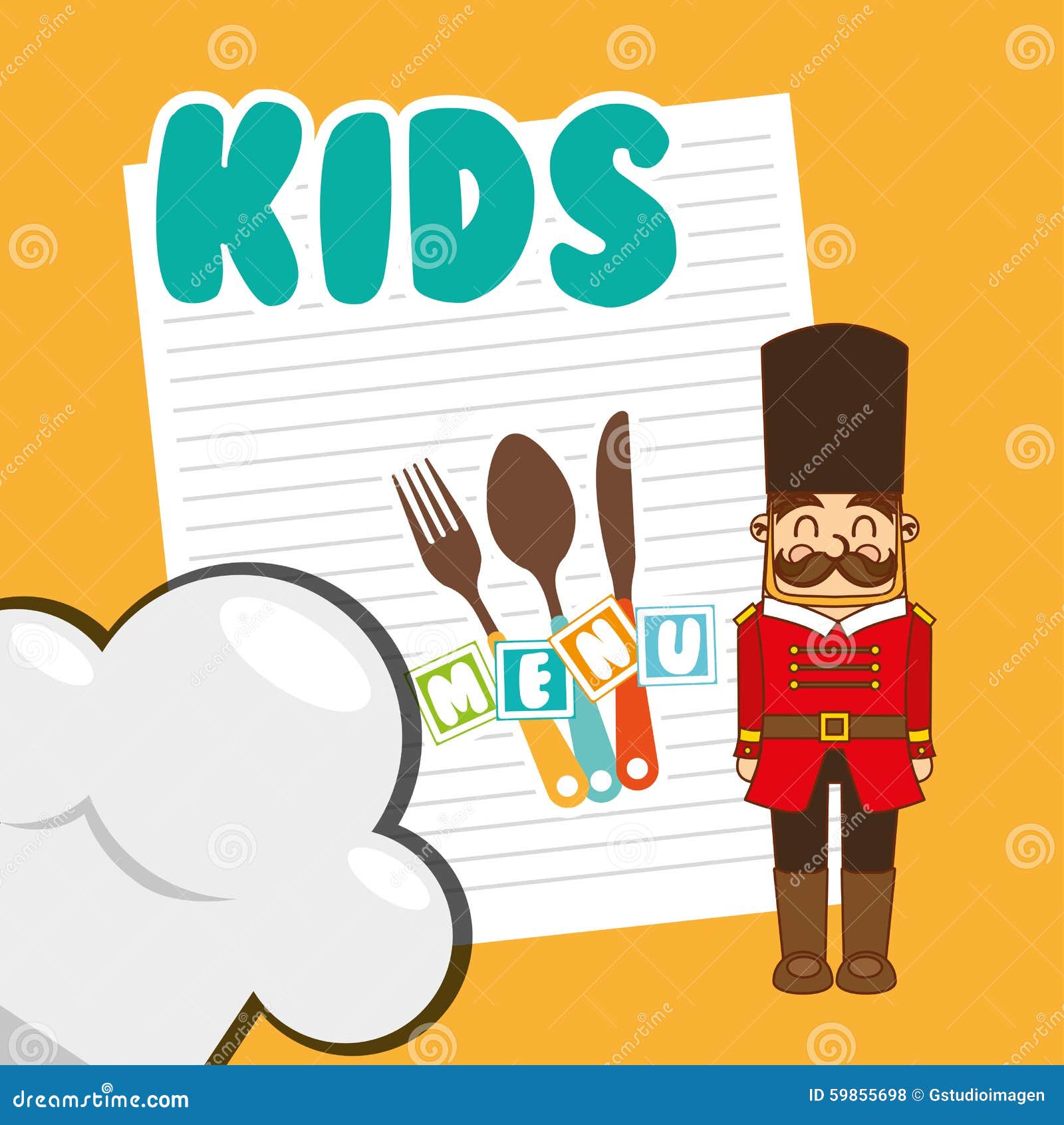 Kids menu stock vector. Illustration of teenagers, childish - 59855698