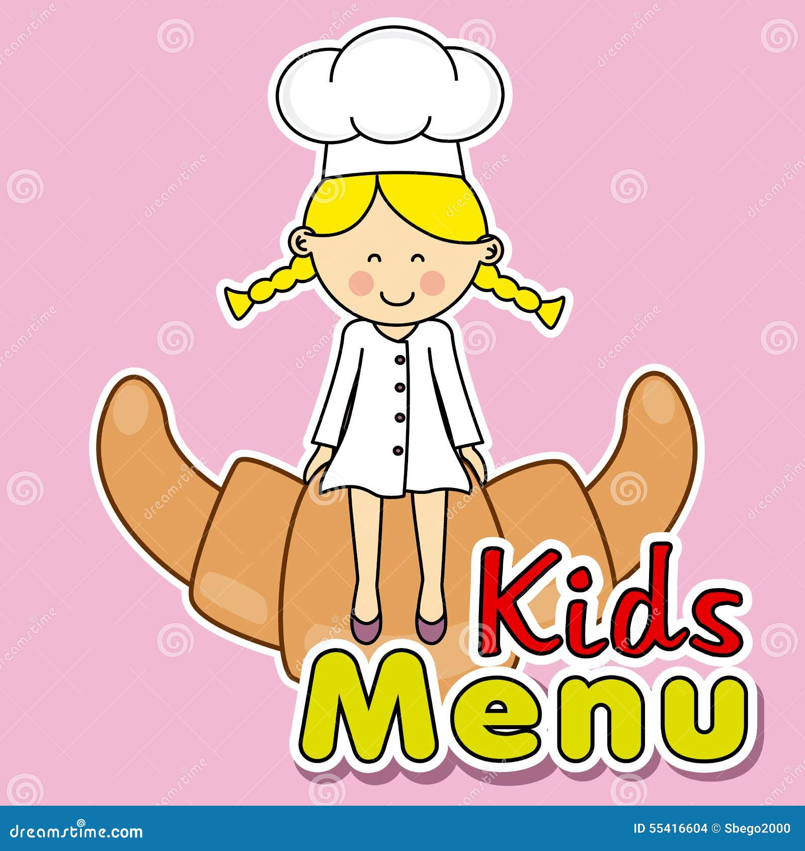 Kids menu stock vector. Illustration of pastry, lunch - 55416604