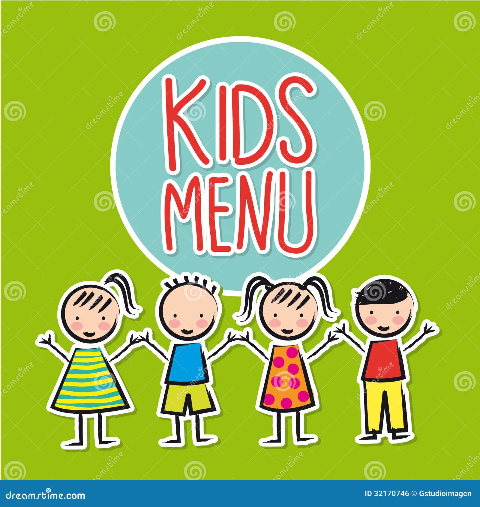 Kids menu stock vector. Illustration of cooking, creative - 32170746