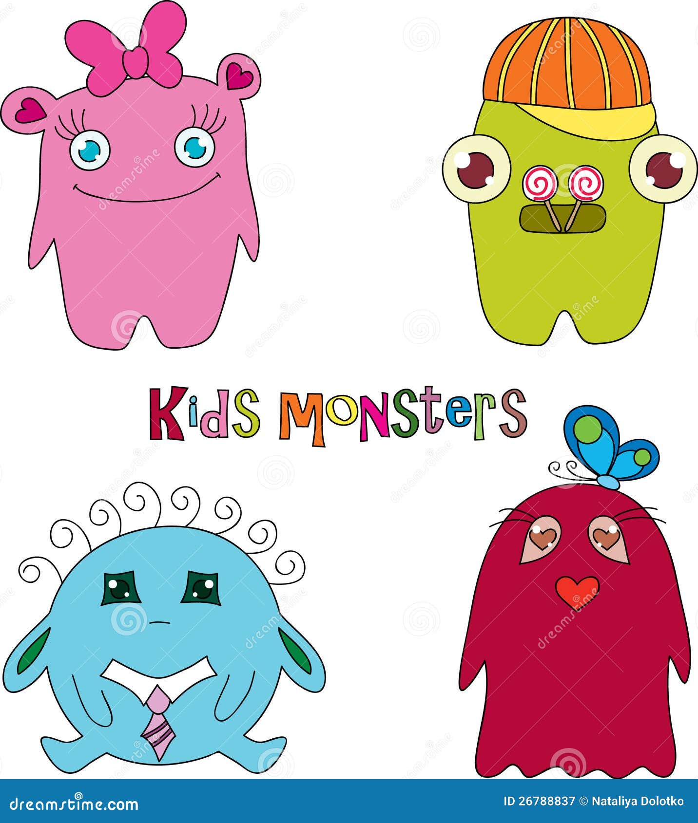 Kids monsters stock vector. Illustration of icon, collection - 26788837