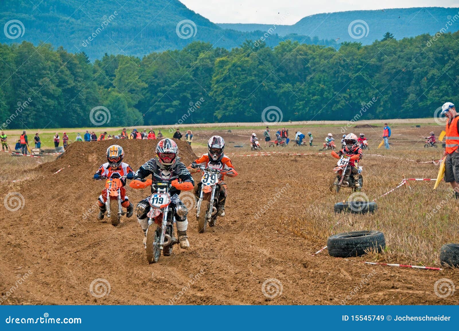 Kids Motocross editorial stock image. Image of youngsters - 15545749