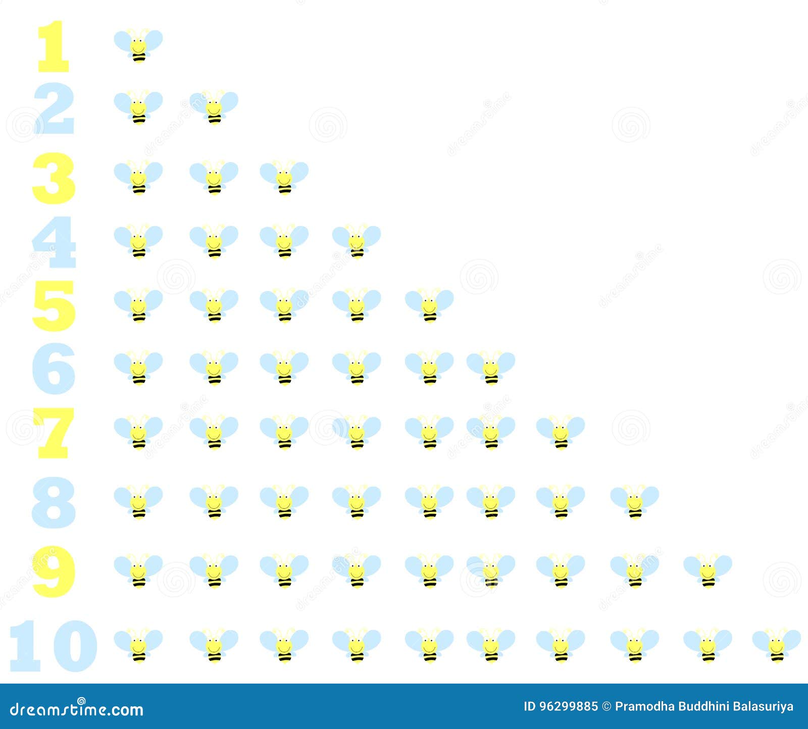 Kids number diagram stock illustration. Illustration of children - 96299885