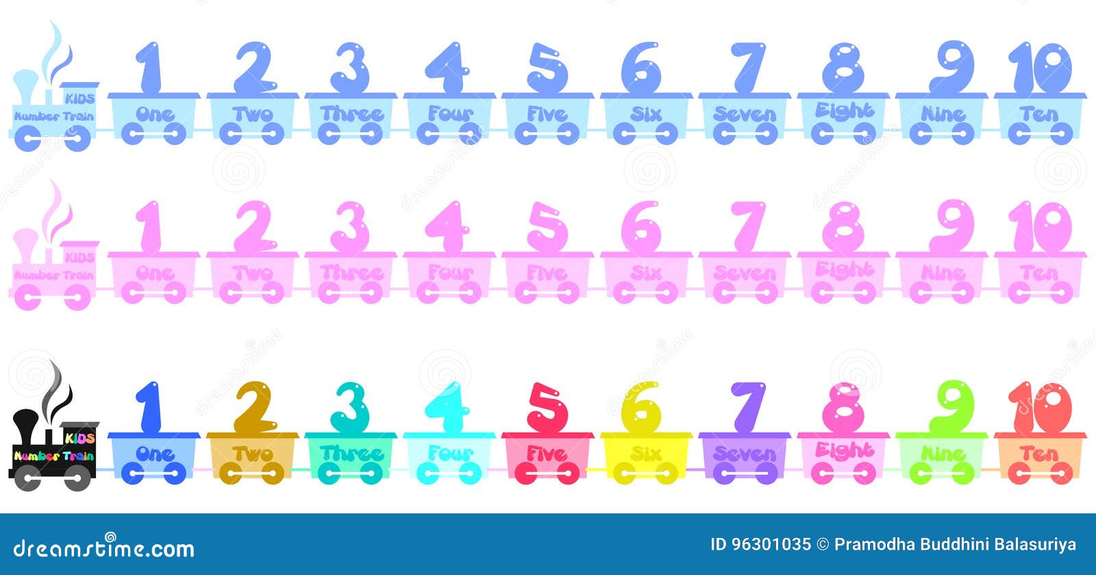 Kids Number train stock vector. Illustration of children - 96301035