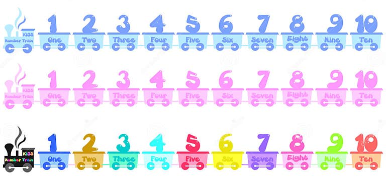Kids Number train stock vector. Illustration of children - 96301035
