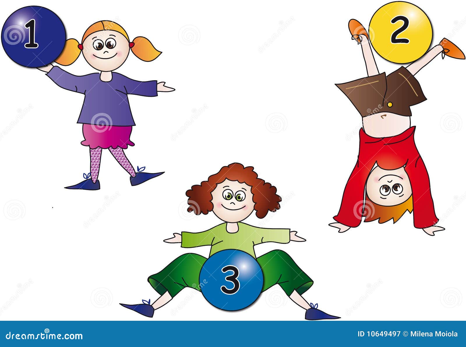 Kids numbers stock illustration. Illustration of diverse - 10649497