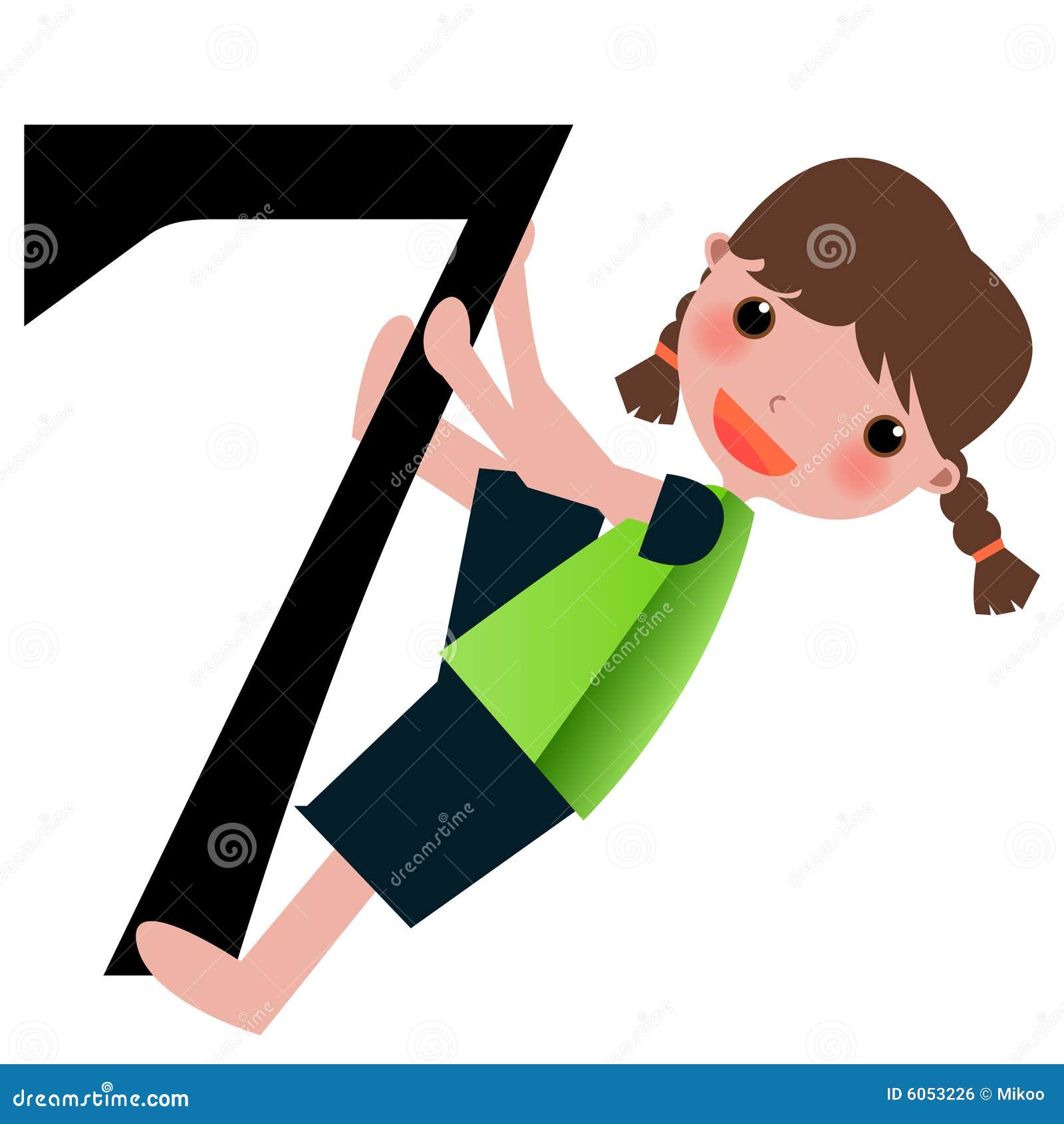 Kids Playing Number 7 Stock Illustrations – 12 Kids Playing Number 7 ...