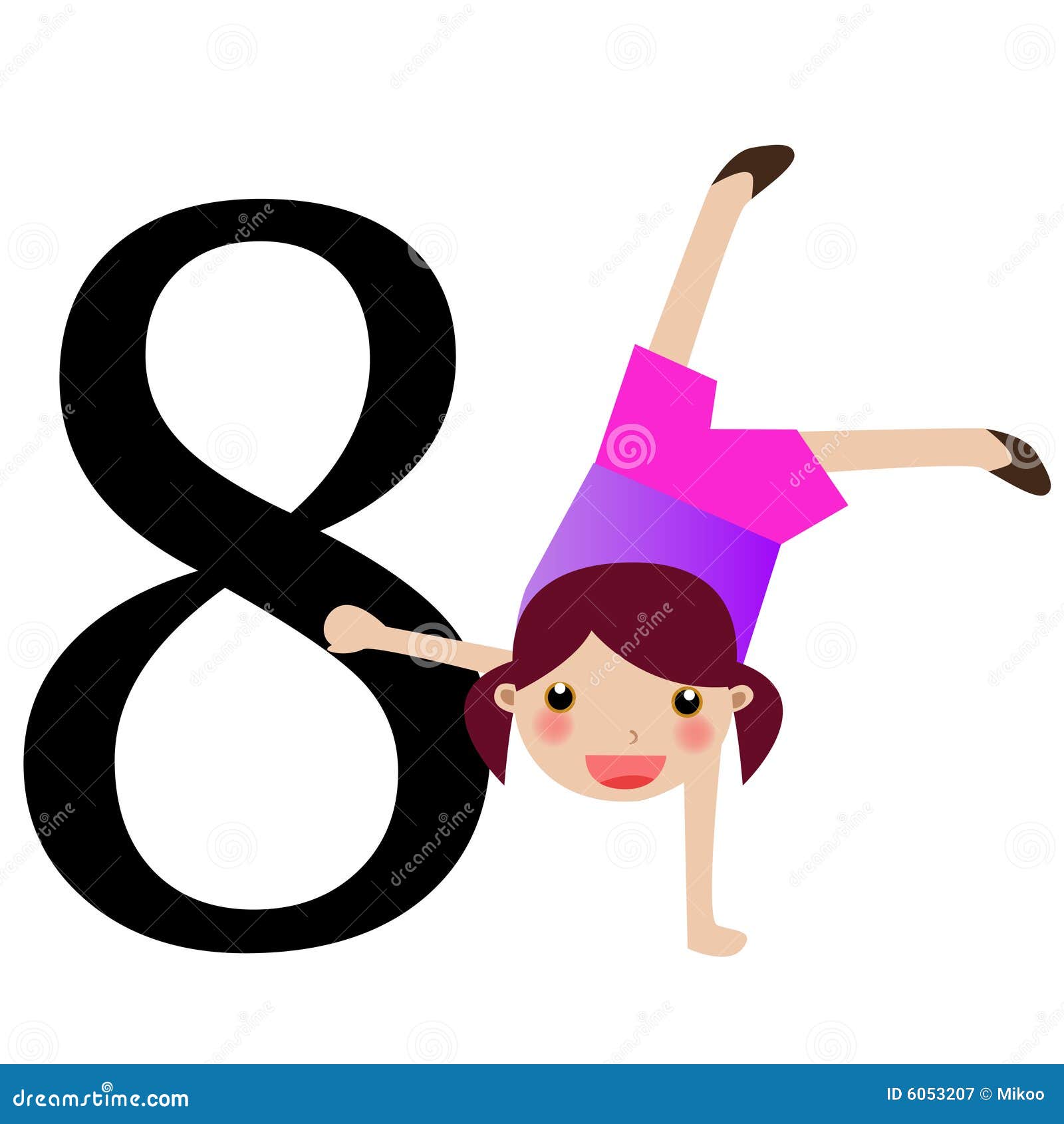 Kids & Numbers Series -8 Stock Vector - Illustration of colourful ...