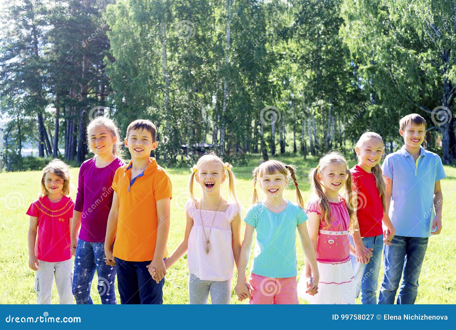 Kids outside in park stock image. Image of park, field - 99758027