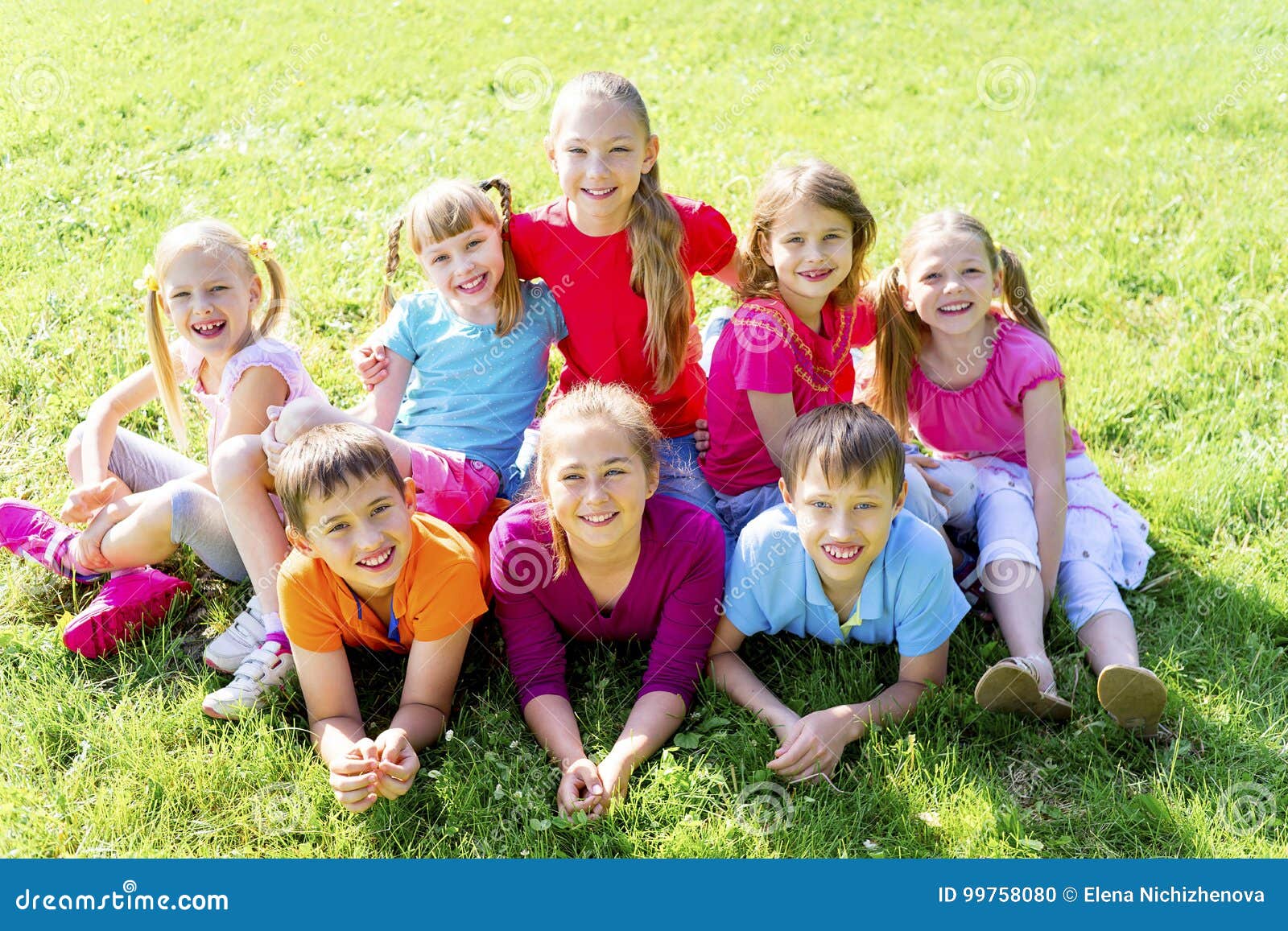 Kids outside in park stock photo. Image of child, spring - 99758080