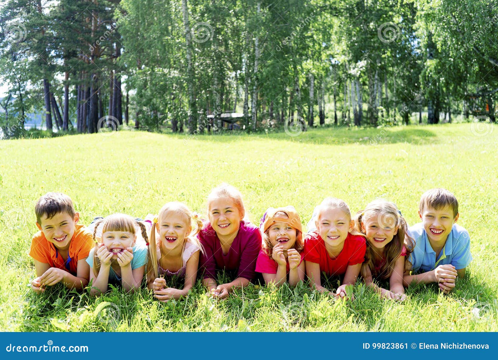 Kids outside in park stock image. Image of lawn, active - 99823861
