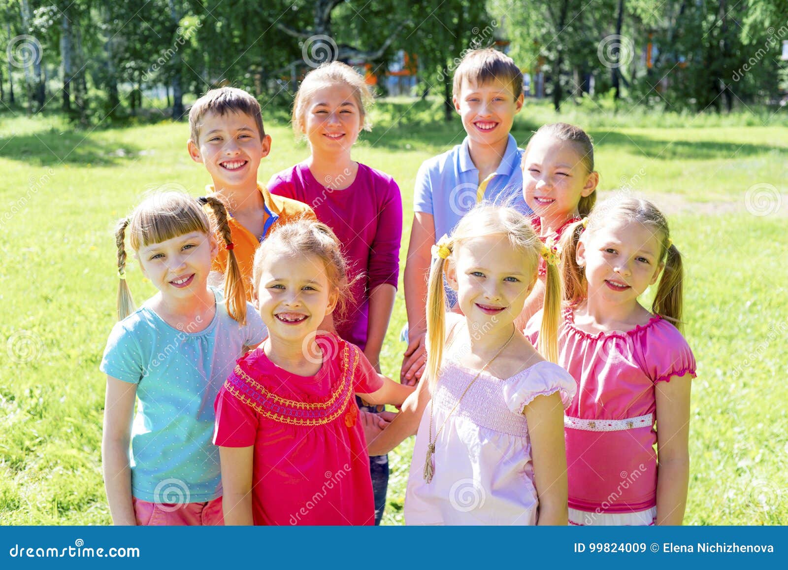 Kids outside in park stock image. Image of child, friends - 99824009