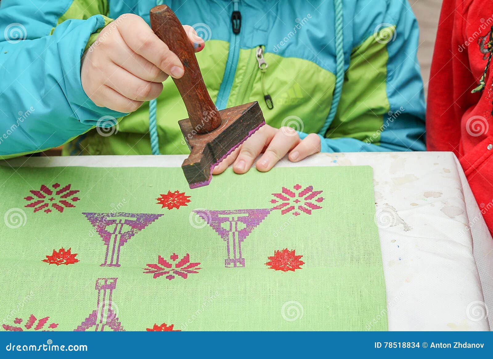 Kids paint stock photo. Image of education, paints, girls - 78518834