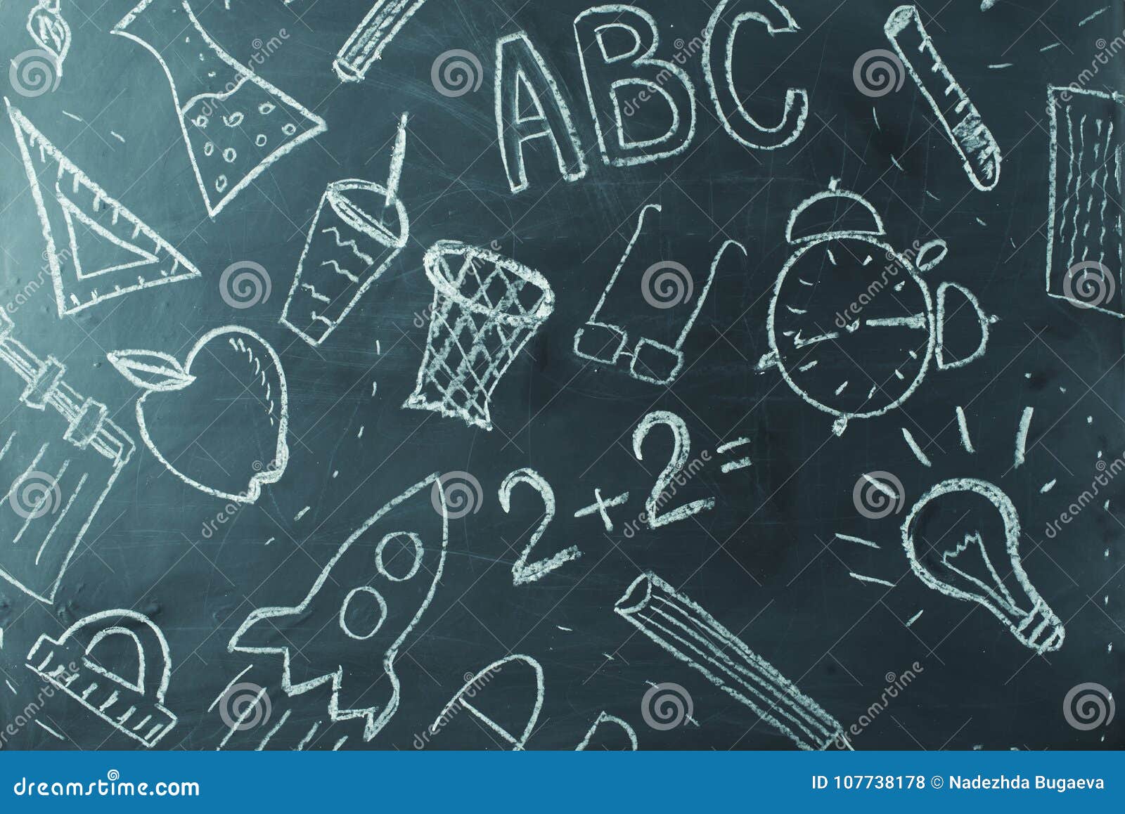 School Chalkboard With A Chalk. Stock Photography | CartoonDealer.com ...